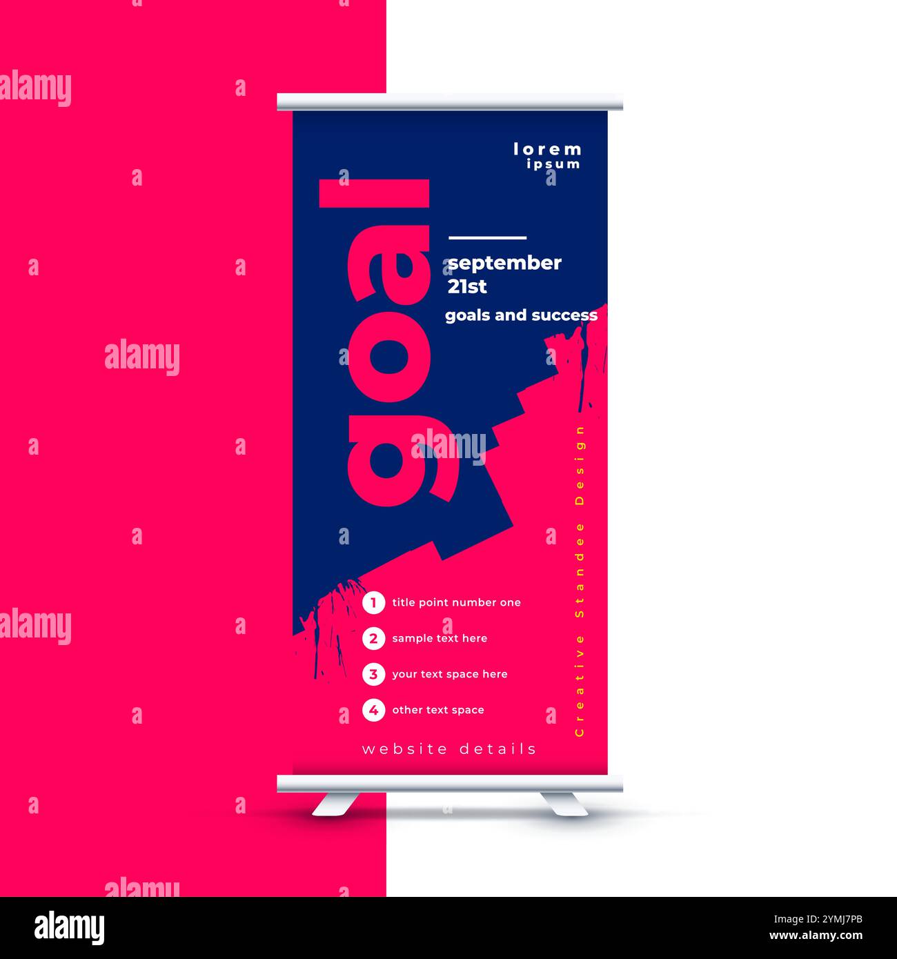 modern style roll up standee cover banner for business event vector ...