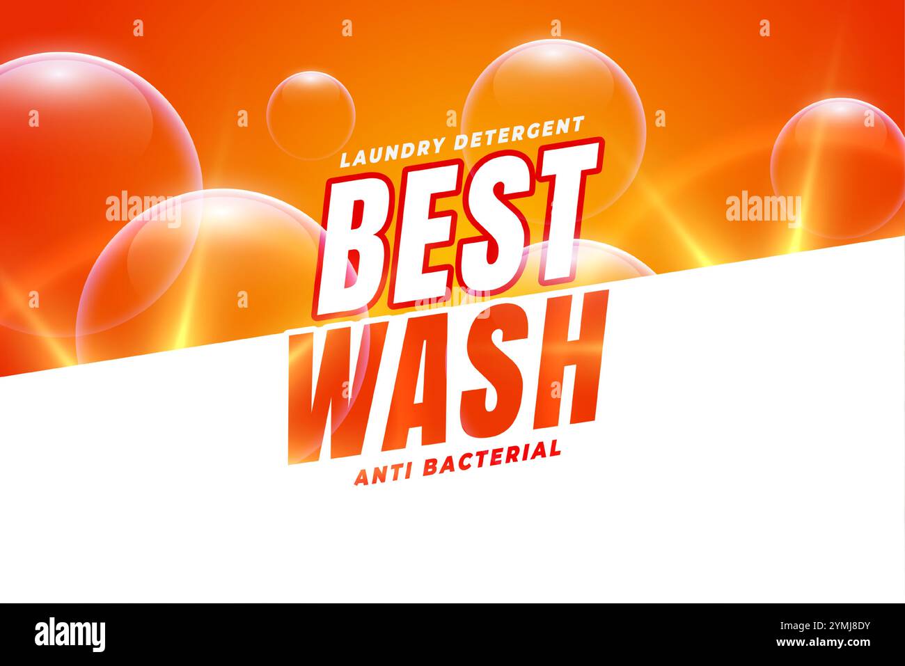 best wash detergent powder promo label for hygiene cloth or bathroom ...