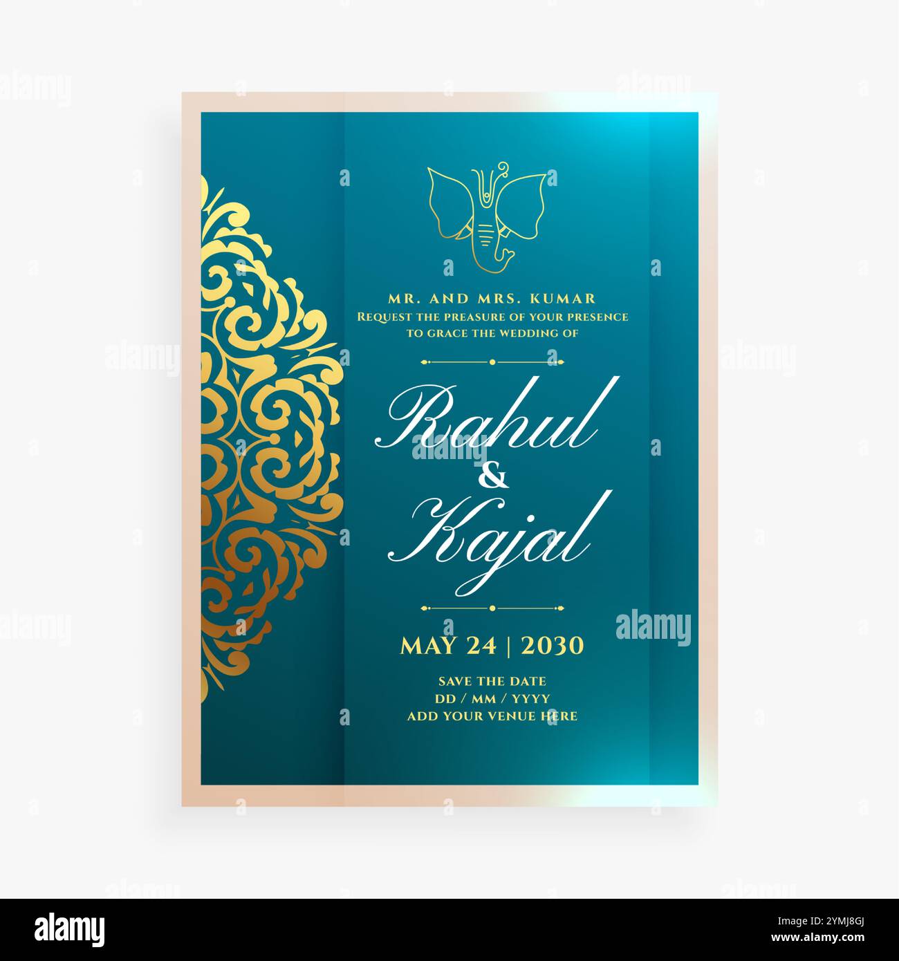 personalized indian invitation card flyer announce your special day ...