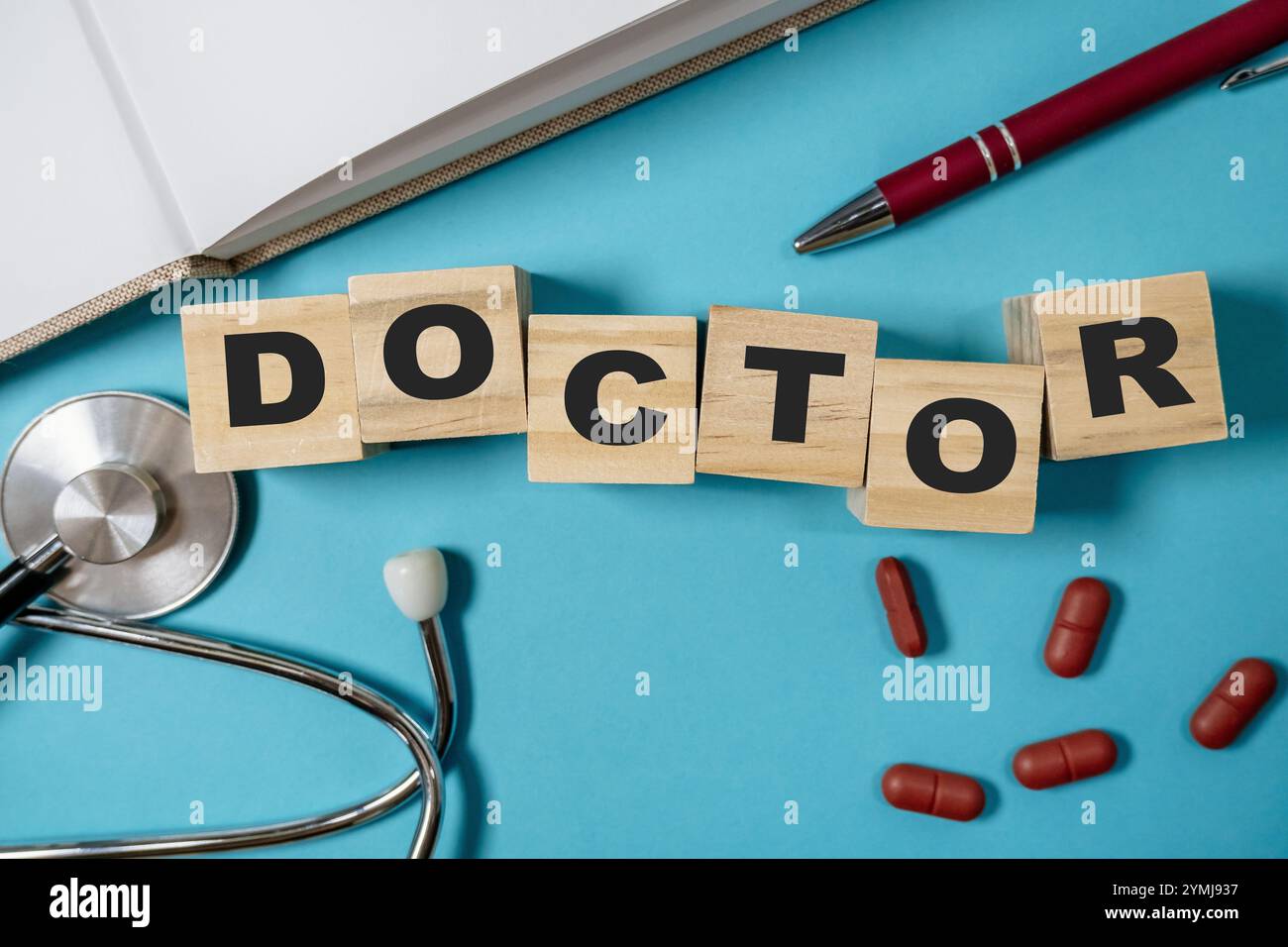 wooden blocks spelling out the word doctor Stock Photo - Alamy