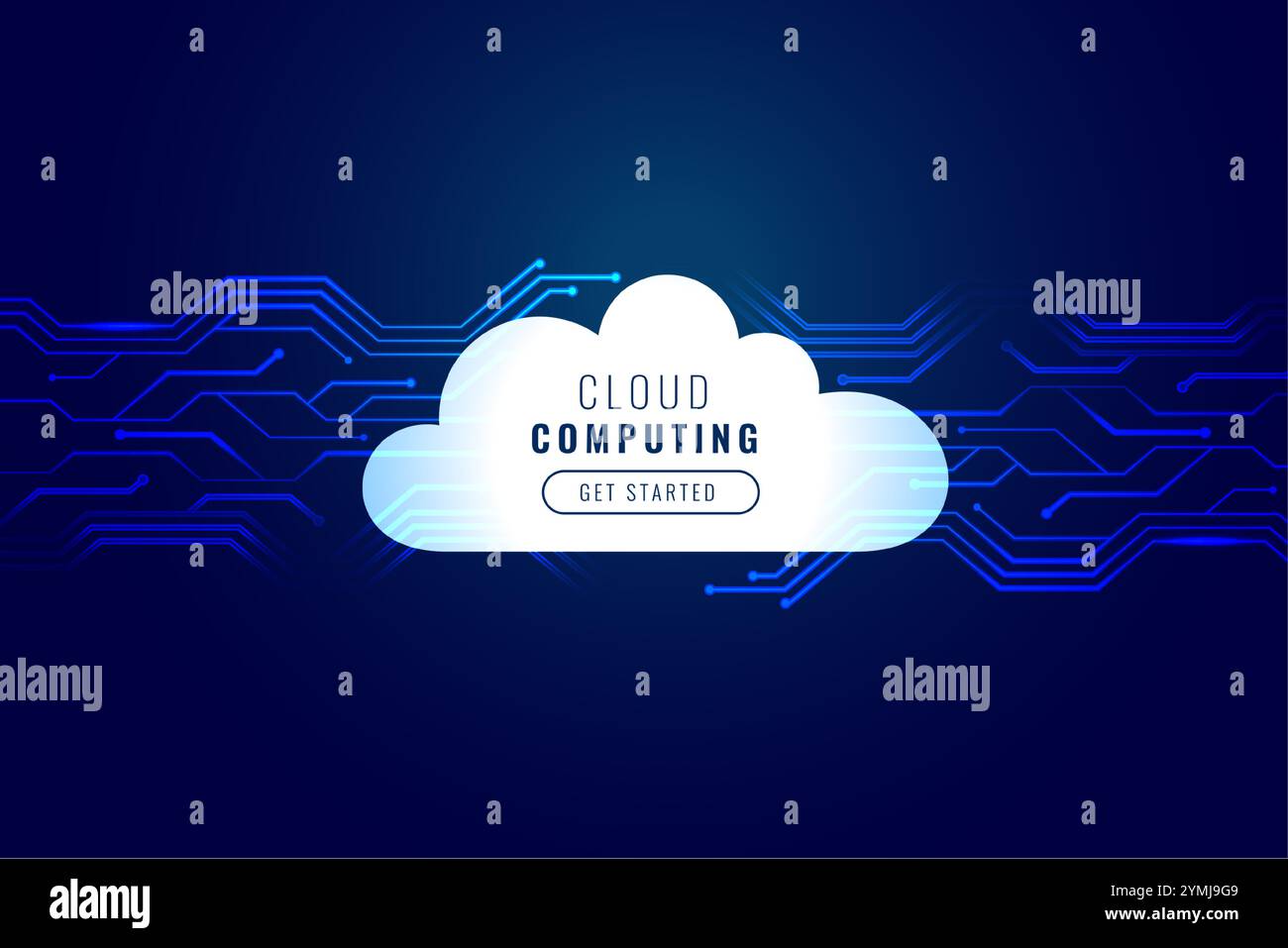 futuristic cloud computing circuit board background for cyber communication vector Stock Vector ...