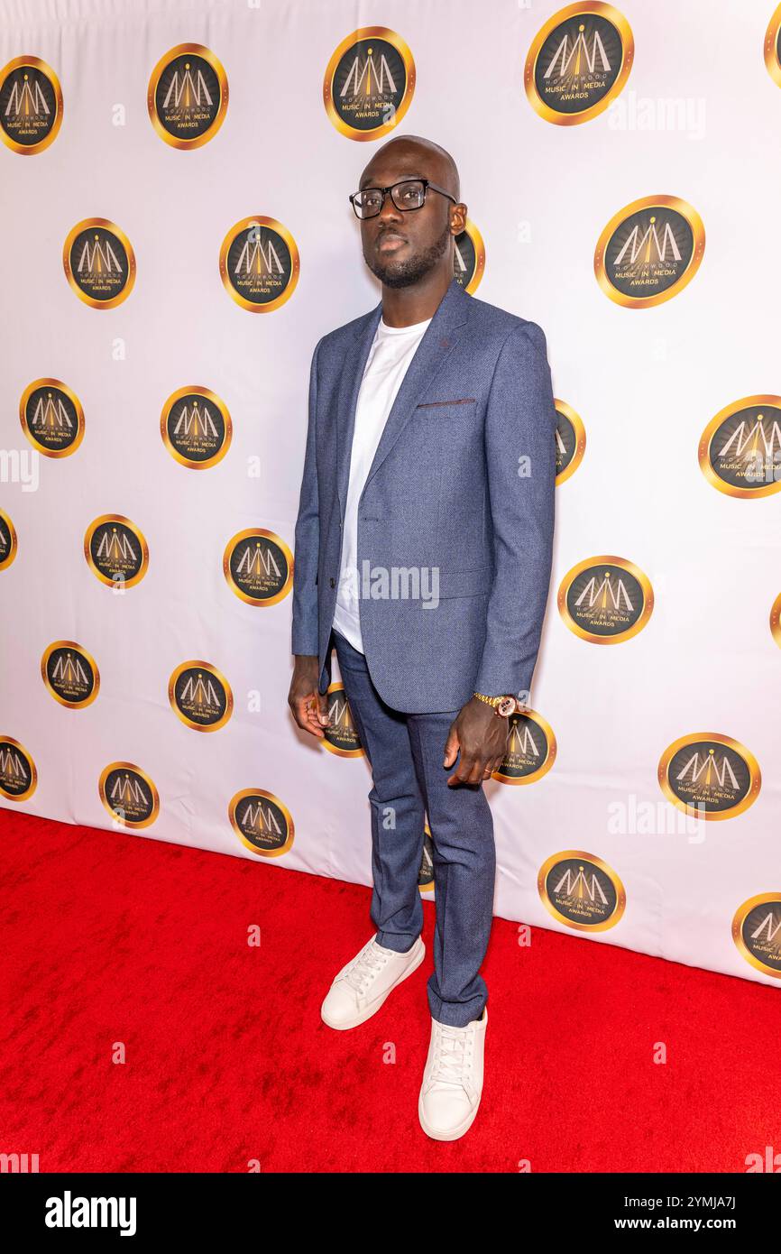 Los Angeles, USA. 20th Nov, 2024. Musician Segun Akinola attends 2024 The Hollywood Music In ...
