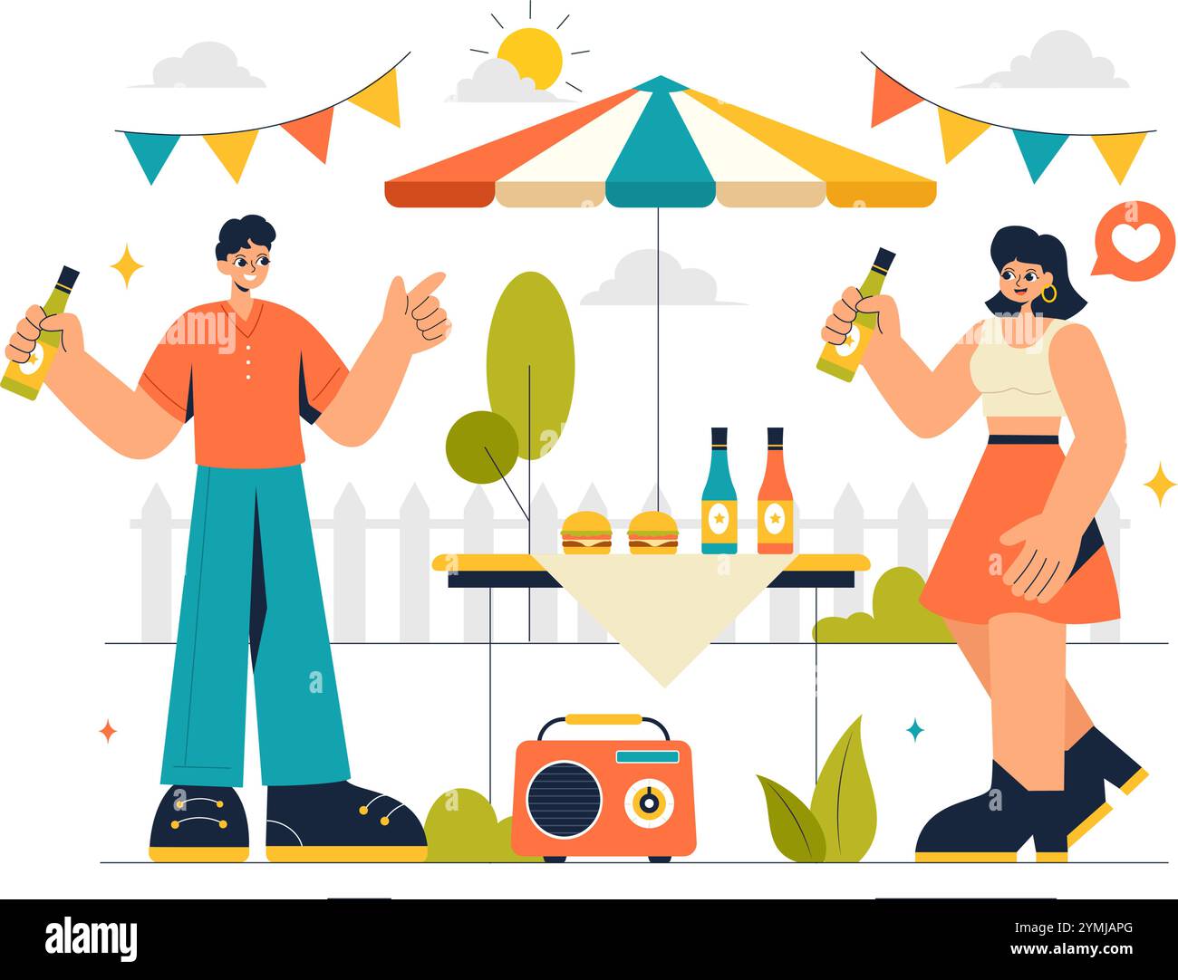 Family festival picnic Stock Vector Images - Alamy