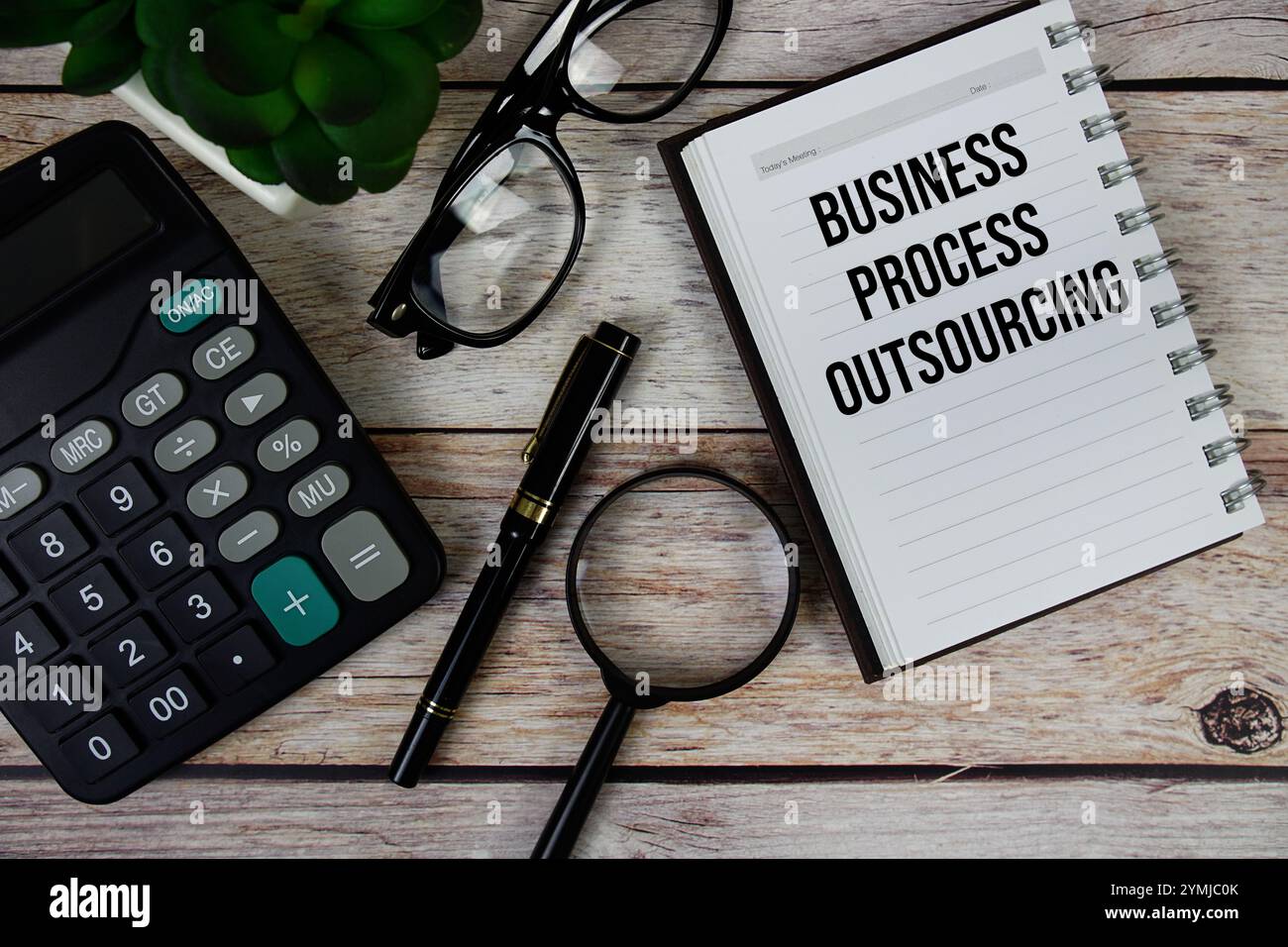 Business Process Outsourcing (BPO) text on notepad, Business and ...