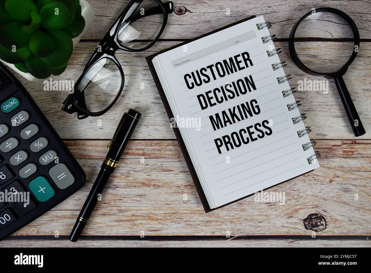 Customer Decision Making Process (CDMP) text on notepad, Business and ...