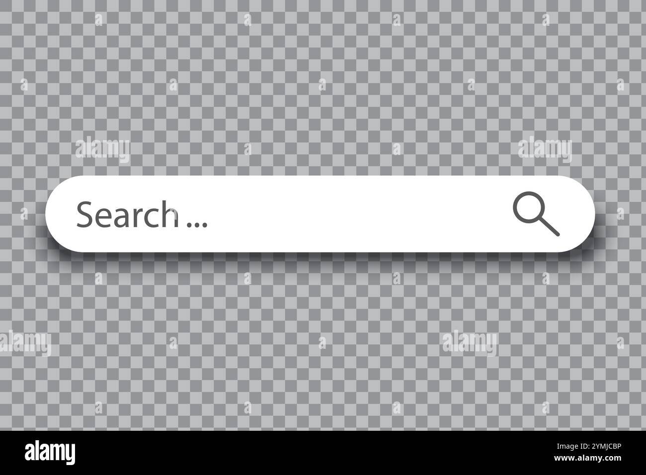Search bar icon. Magnifying glass symbol. Text placeholder field ...