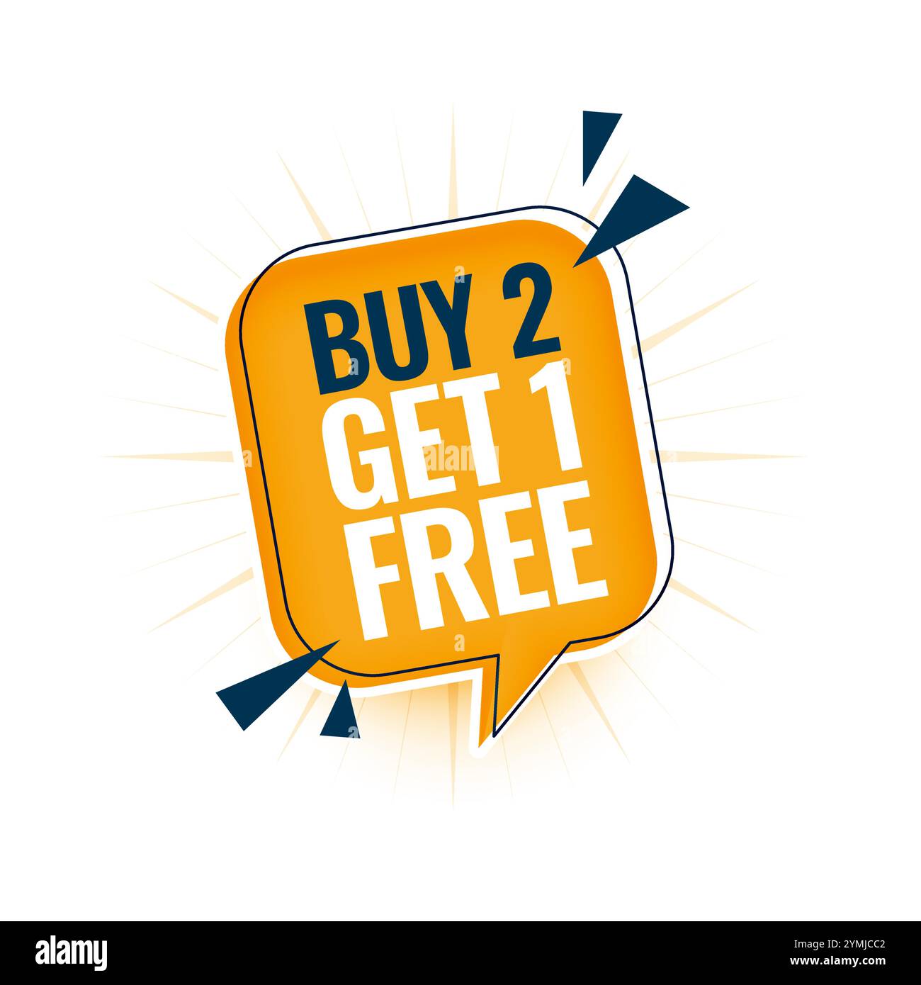 buy 2 get 1 free sale offer tag background design vector Stock Vector ...