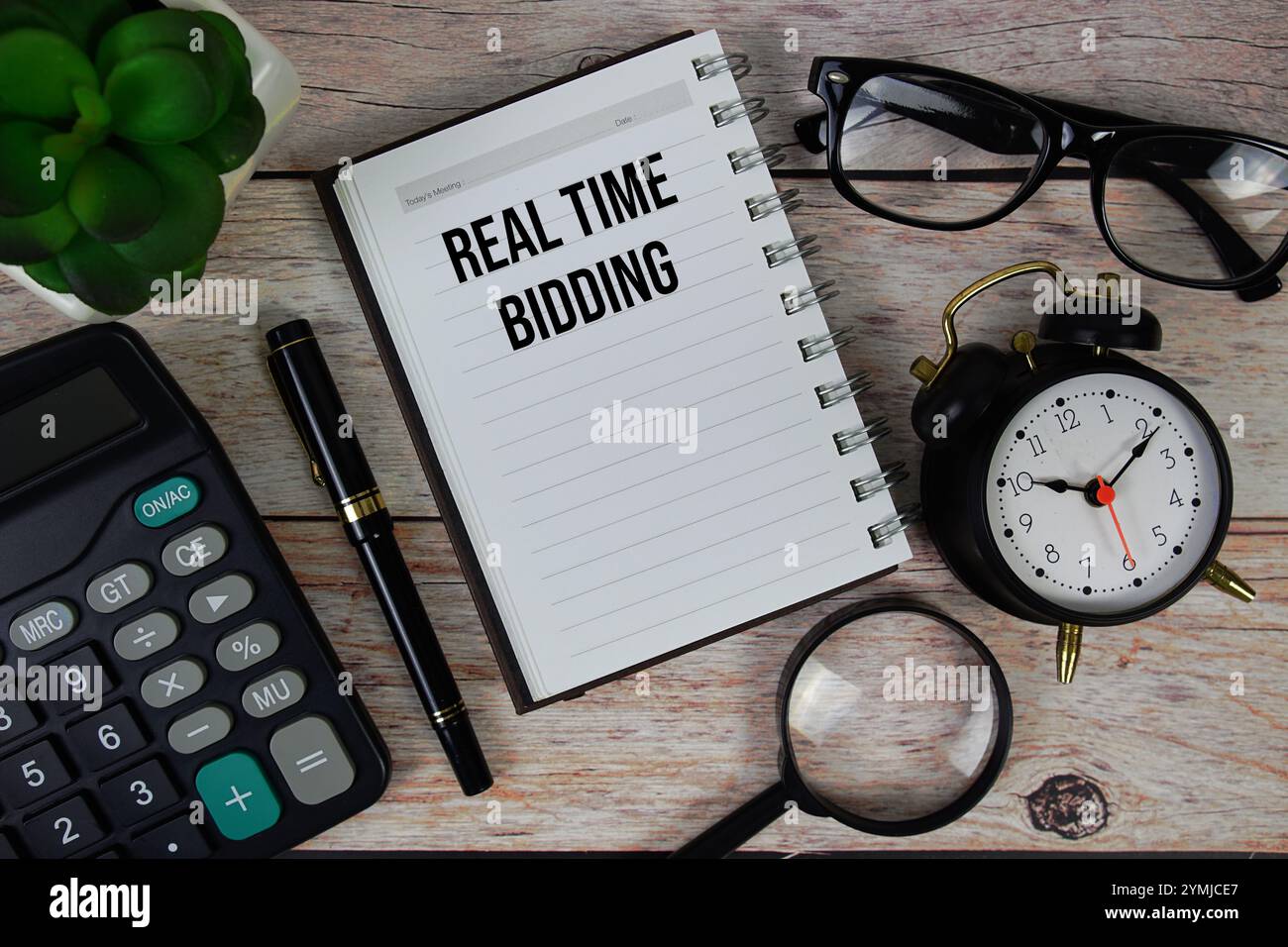 Real Time Bidding (RTB) text on notepad, Business and Financial concept ...