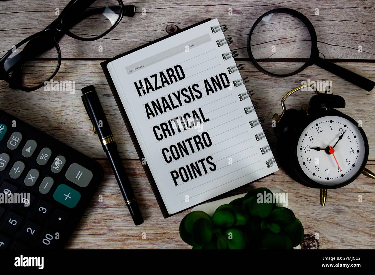Hazard Analysis And Critical Control Points (HACCP) text on notepad, Business and Financial ...