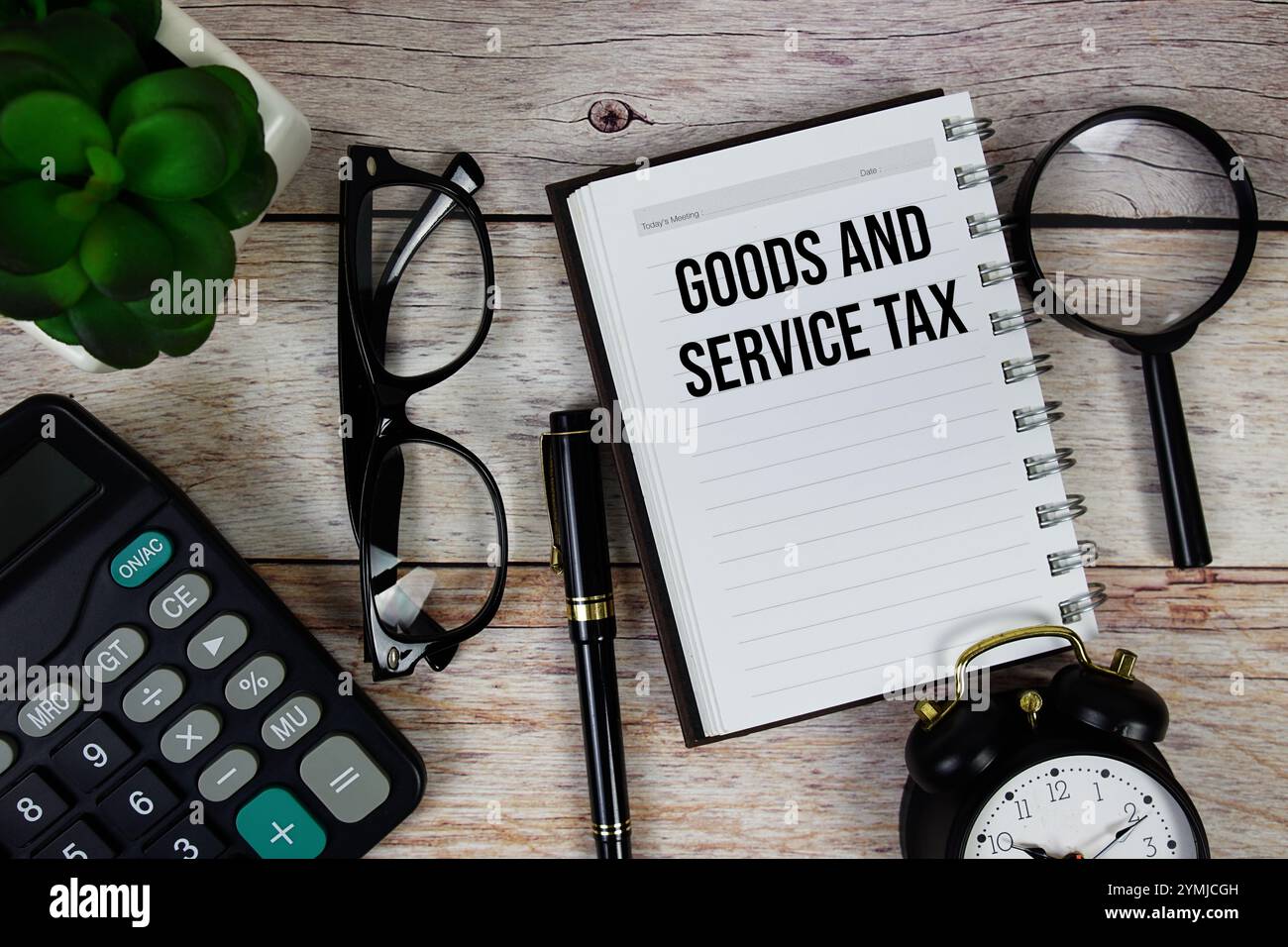 Goods and Service Tax (GST) text on notepad, Business and Financial ...