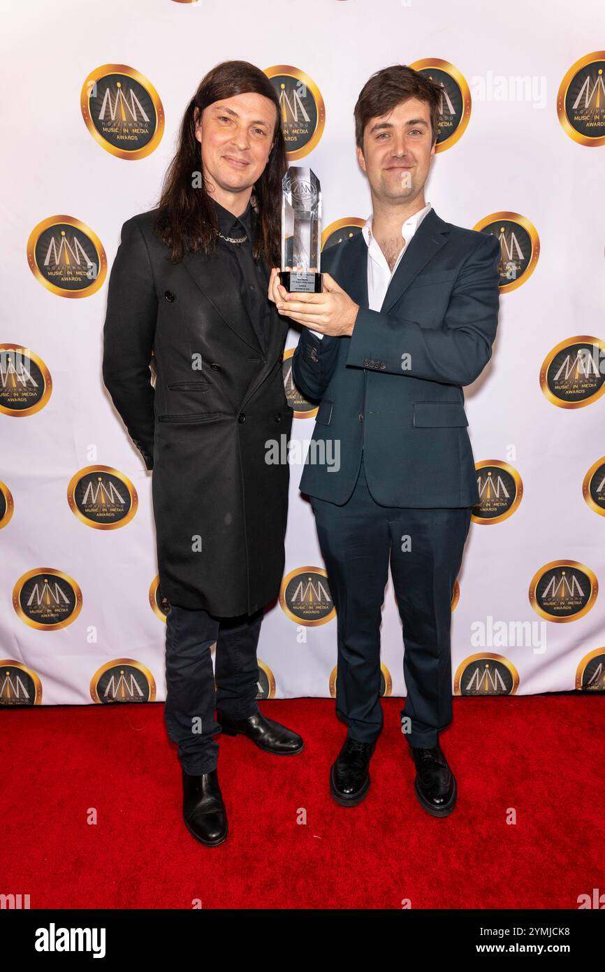 Los Angeles, USA. 20th Nov, 2024. Musicians Leopold Ross, Nick Chuba ...