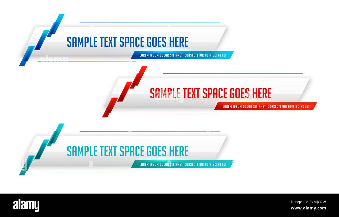 eye catching lower third header banner for tv broadcasts vector Stock ...