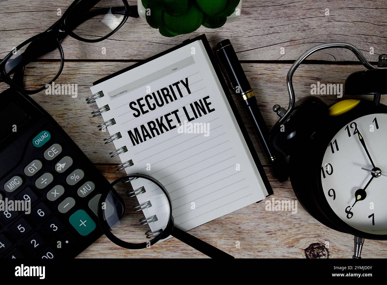 Security Market Line (SML) text on notepad, Business and Financial ...