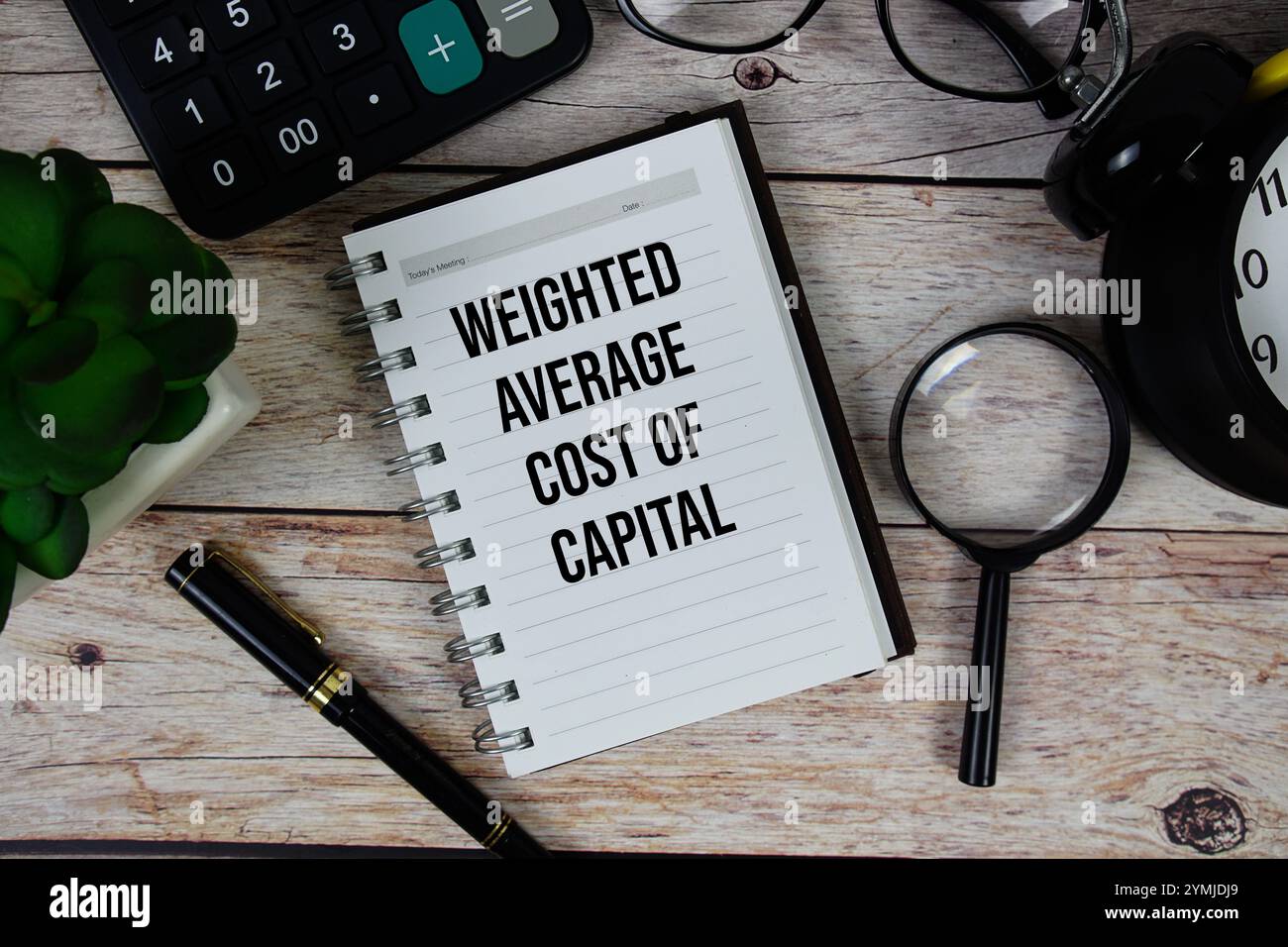 Weighted Average Cost of Capital (WACC) text on notepad, Business and ...