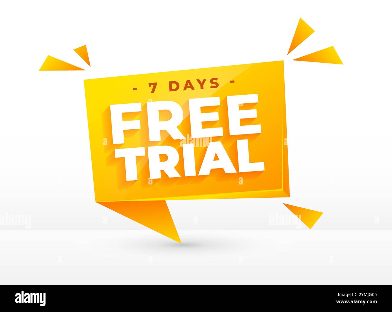 7 days free trial promo background in chat bubble style vector Stock ...