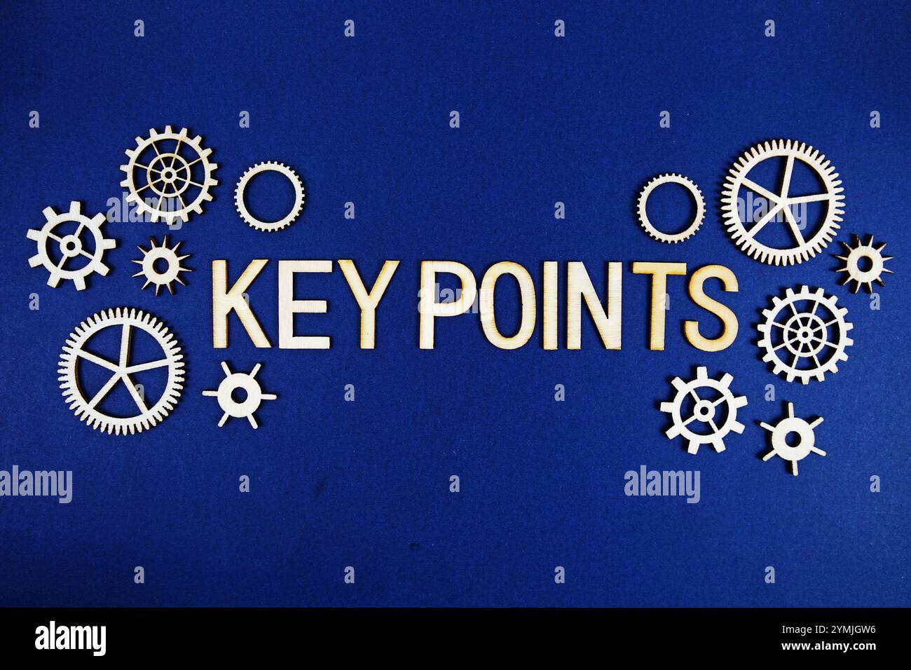 Key Point alphabet letters with gears element on navy blue background ...