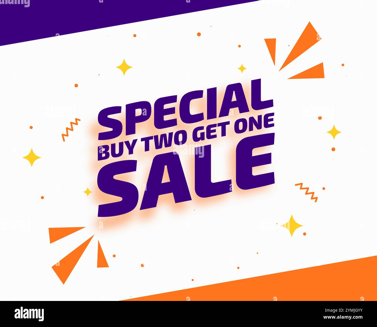 special buy 2 get 1 free sale background design vector Stock Vector ...
