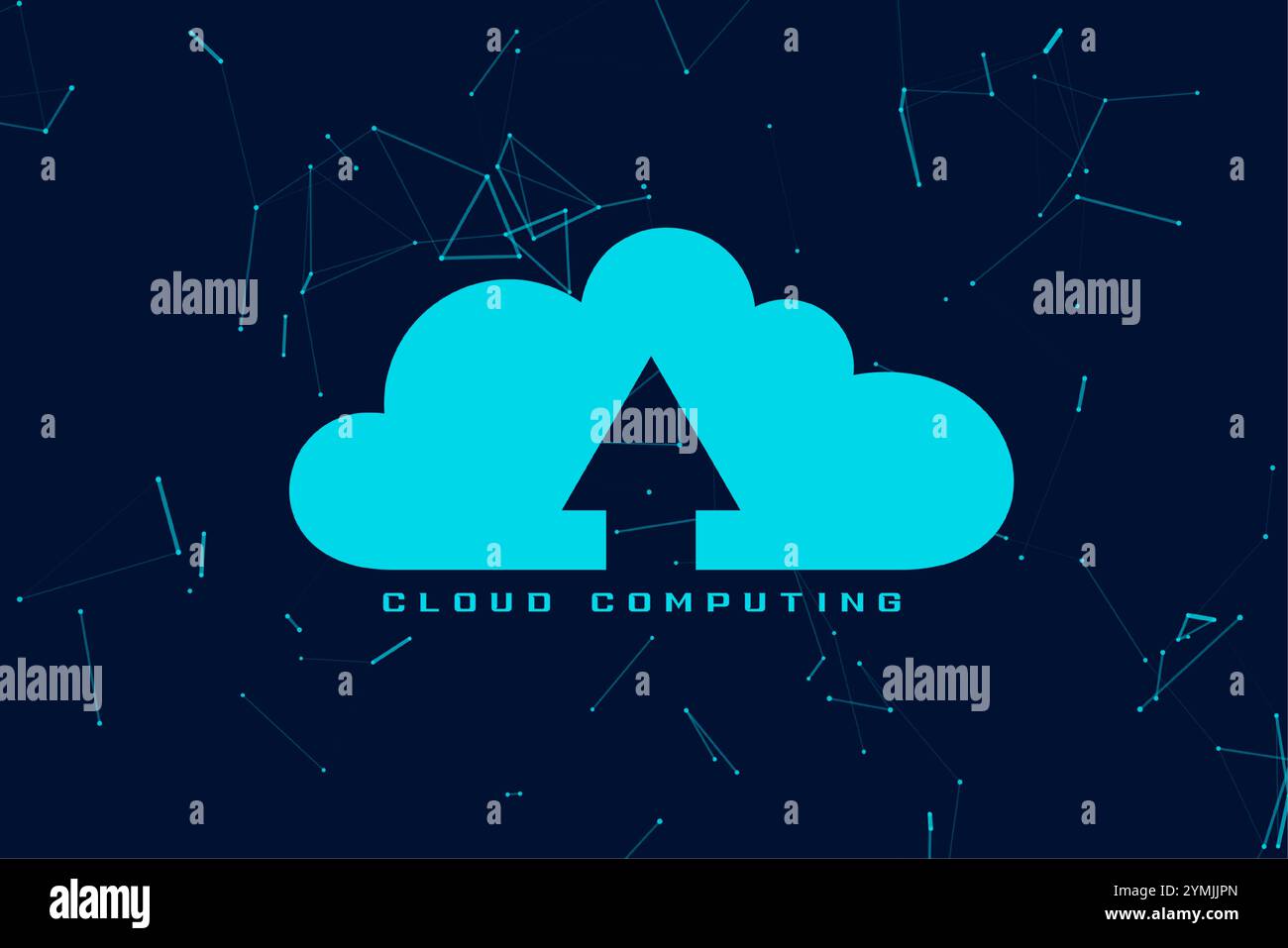 digital cloud computing web server background for data visualization Stock Vector Image & Art ...