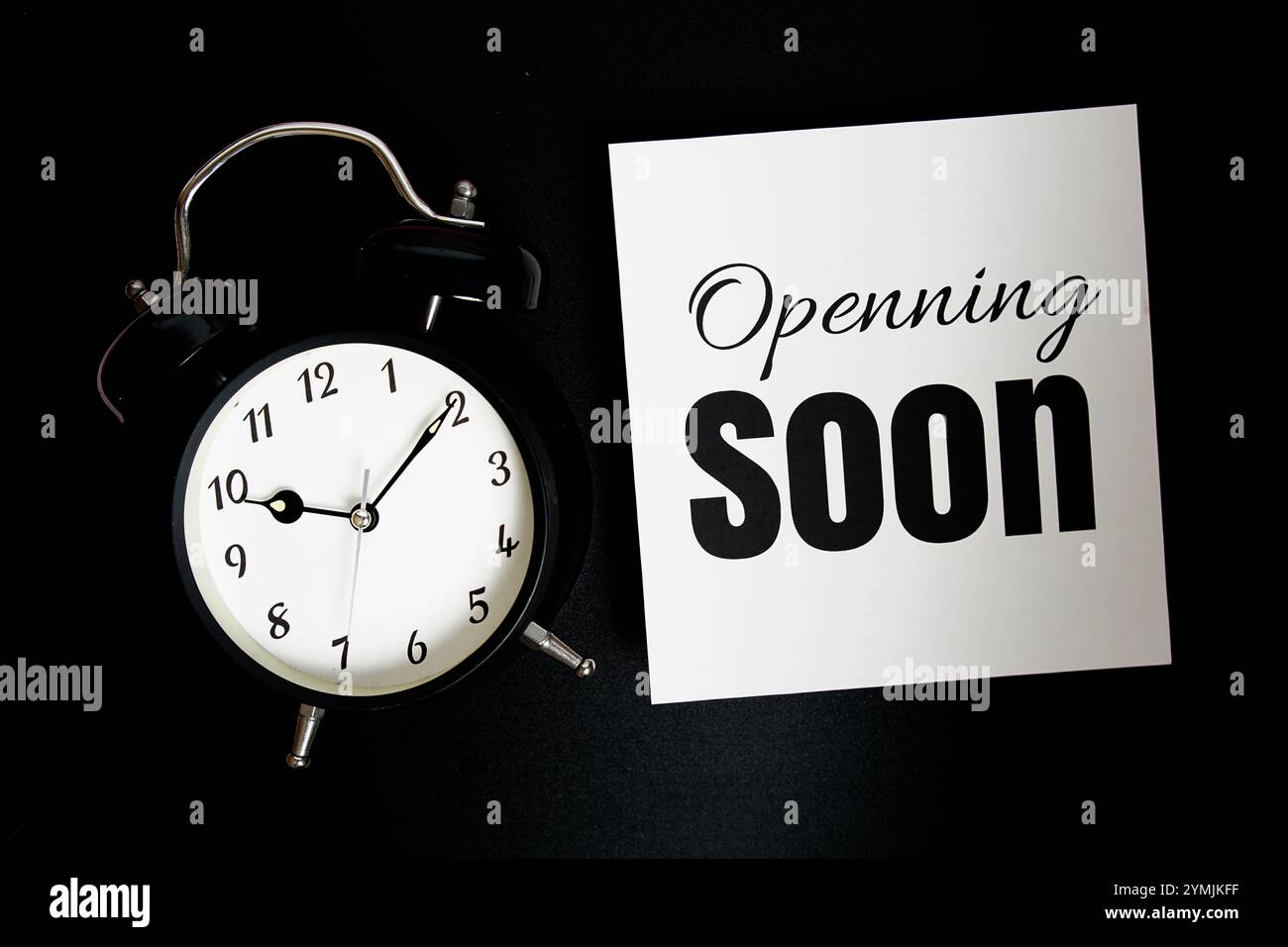 Opening soon sign paper hi-res stock photography and images - Alamy