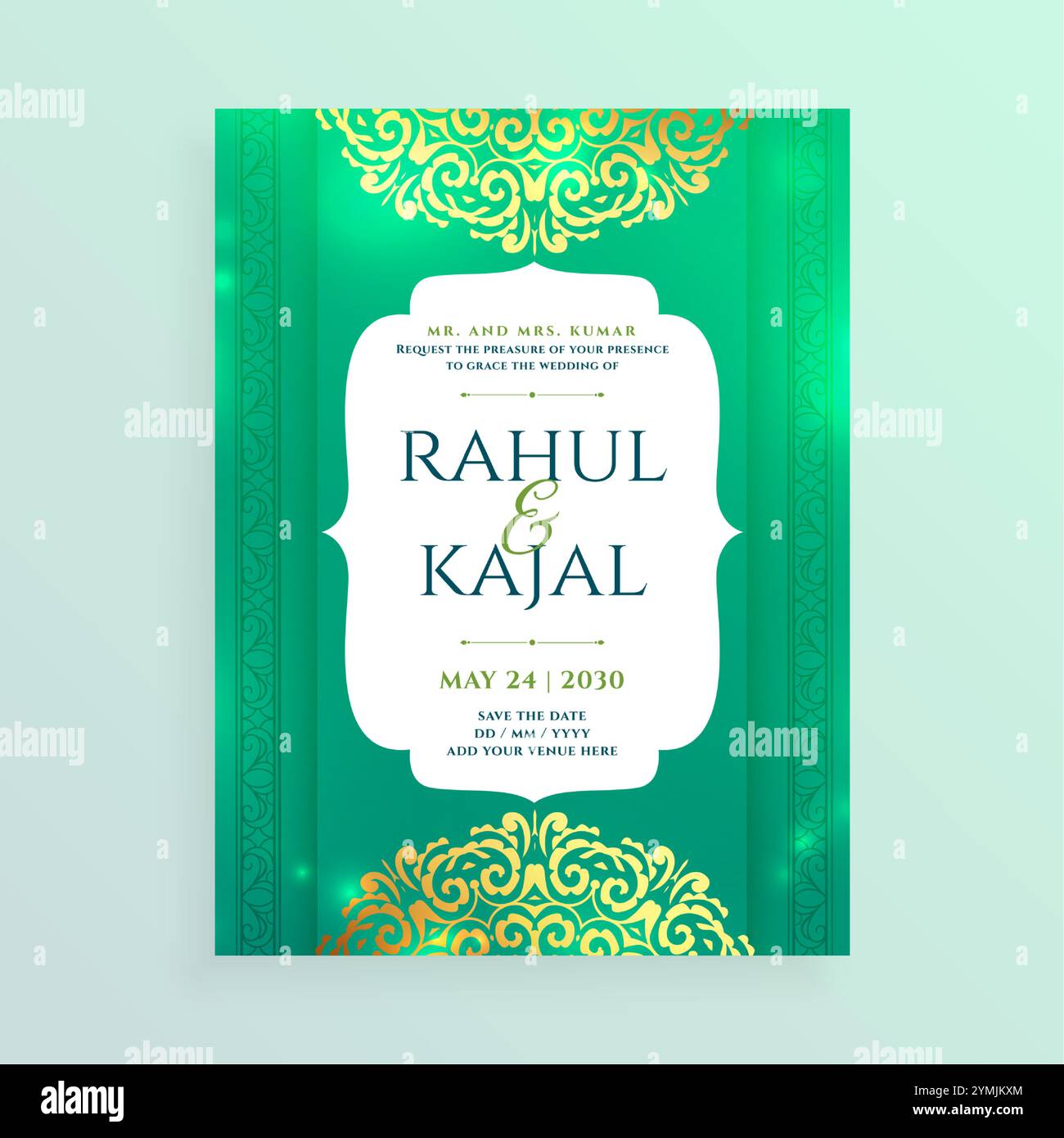 shadi mubarak a indian wedding card flyer for your special event vector ...