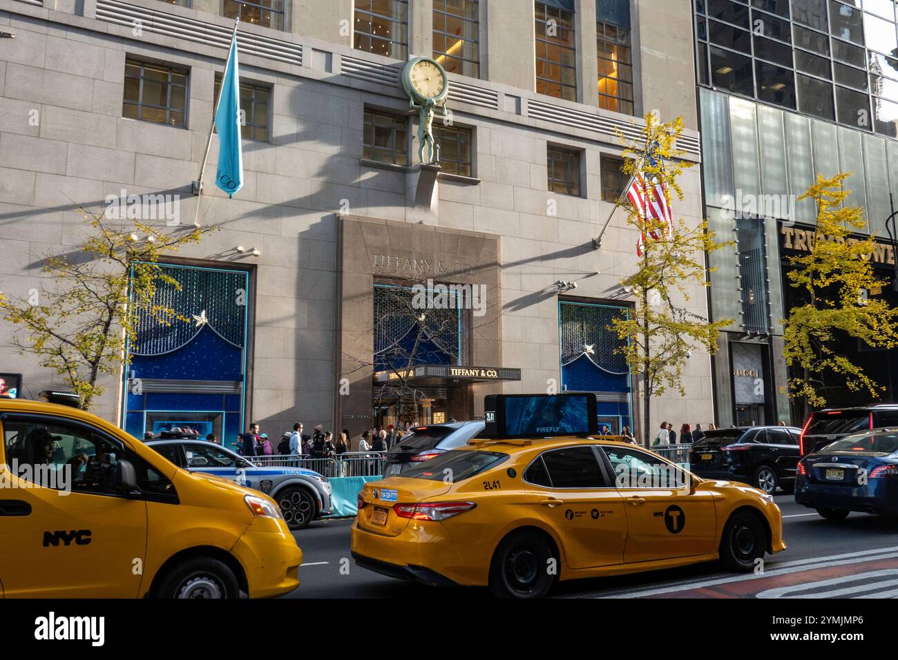 Tiffany's flagship store is located on Fifth Avenue in the heart of ...