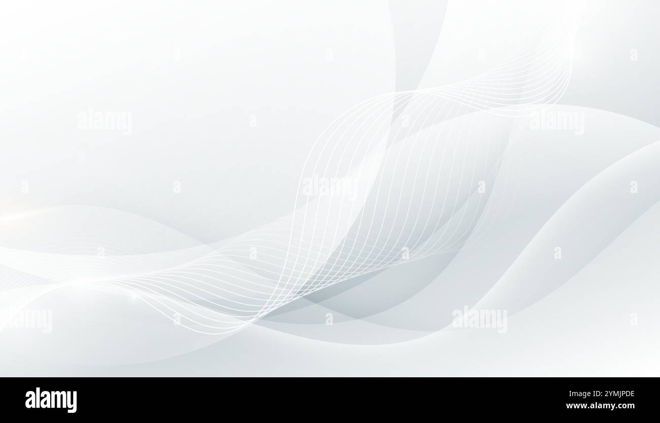 abstract and smooth curvy line white background design vector Stock ...