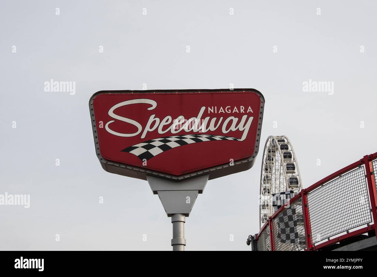 Niagara Speedway sign on Cliffton Hill in Niagara Falls, Ontario, Canada Stock Photo - Alamy
