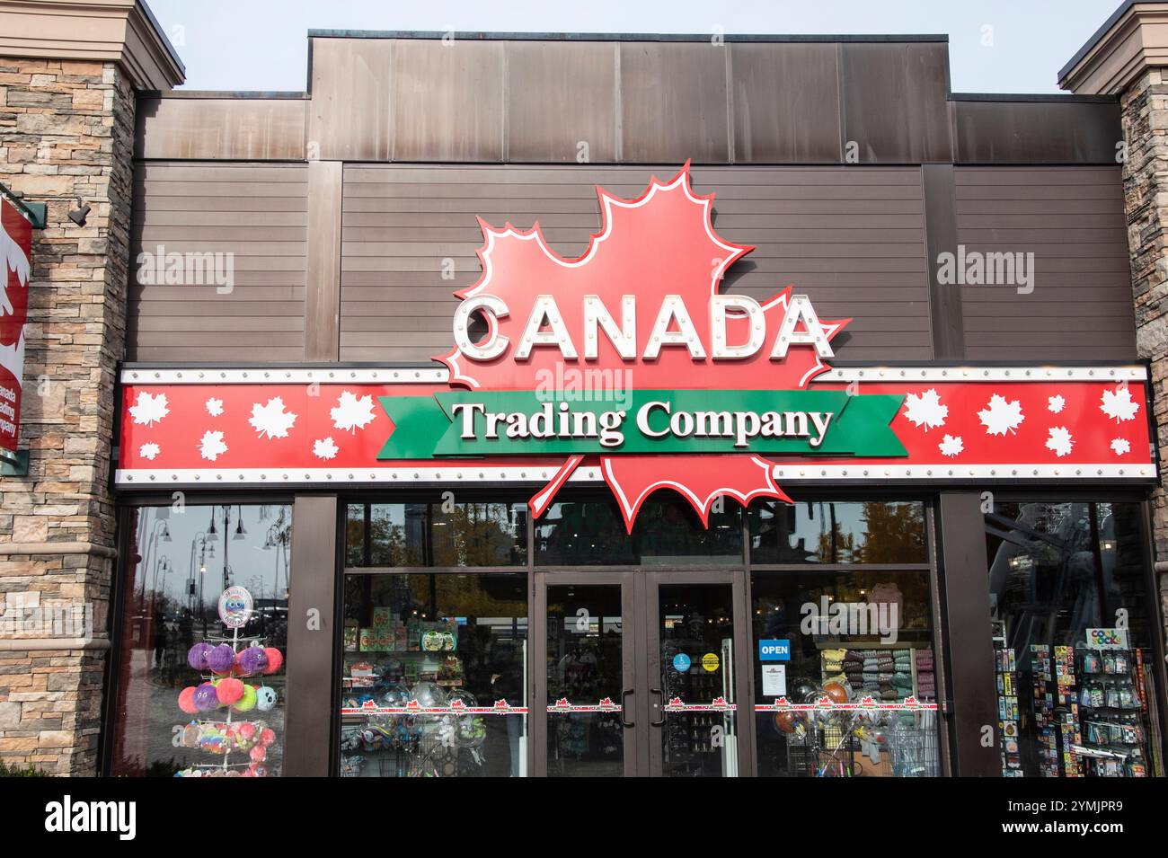 Canada Trading Company gift shop sign on Clifton Hill in Niagara Falls ...