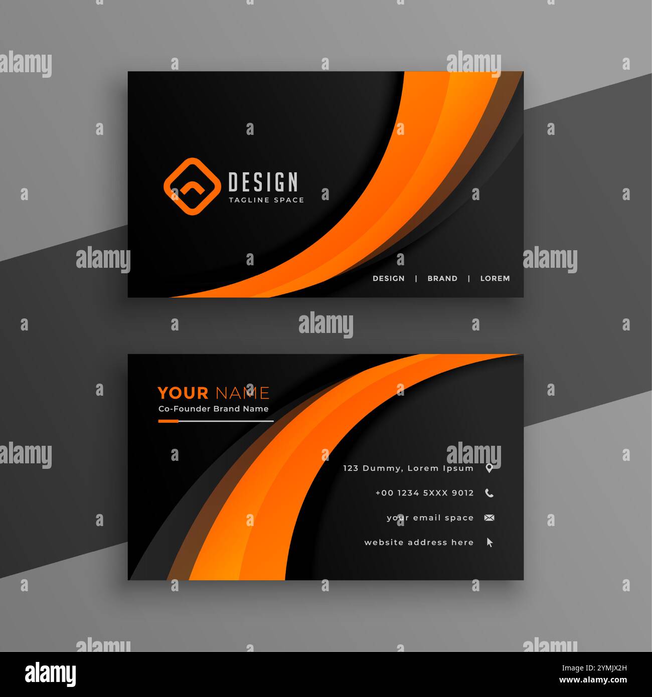 elegant corporate visiting card template a ready to print design vector ...