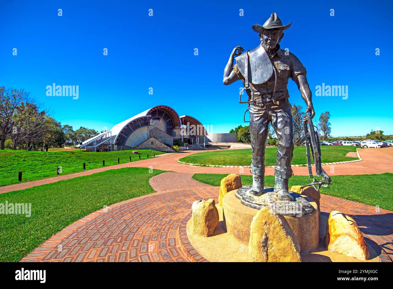 Stockman statue outside the Australian Stockman's Hall of Fame, a world ...
