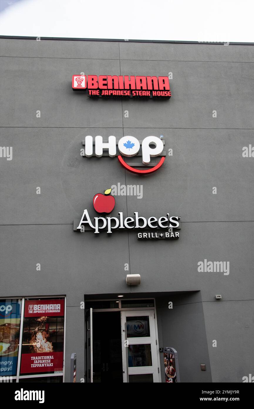 IHOP and Applebee's signs on Cliffton Hill in Niagara Falls, Ontario ...
