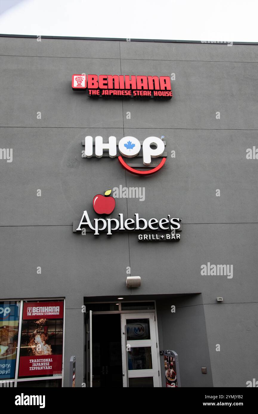 IHOP and Applebee's signs on Cliffton Hill in Niagara Falls, Ontario ...
