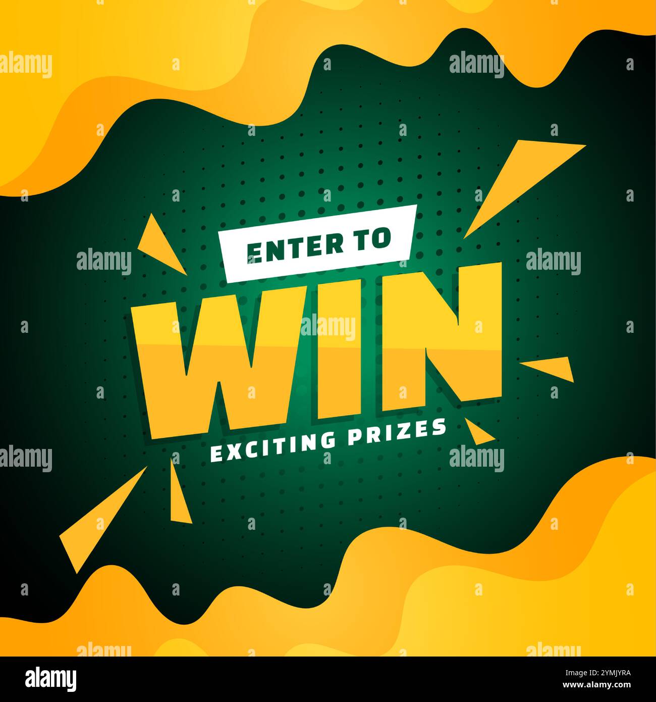 modern style enter to win fluid template play web contest vector Stock ...