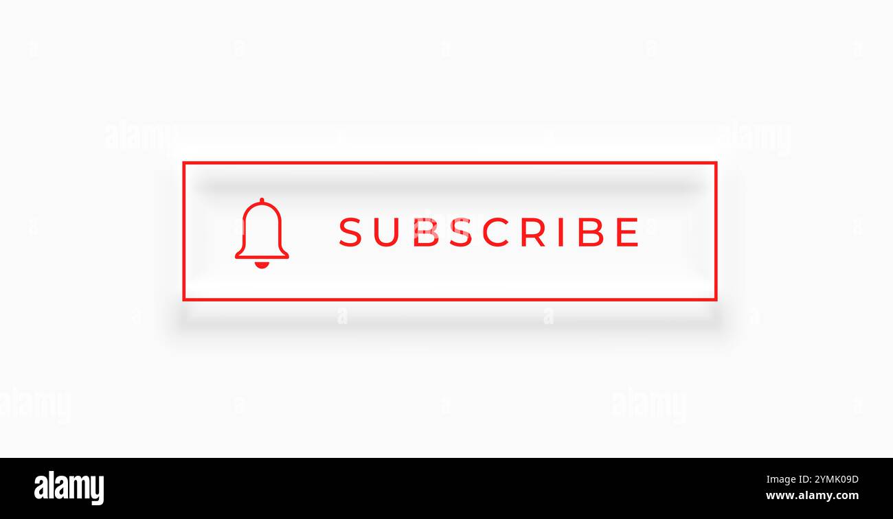 line style subscribe bell icon for channels or pages vector Stock ...