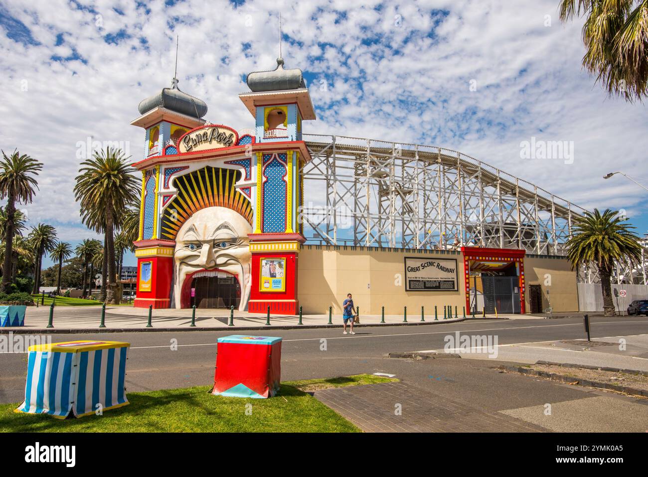Historic Luna Park in St Kilda, a bayside suburb of Melbourne ...
