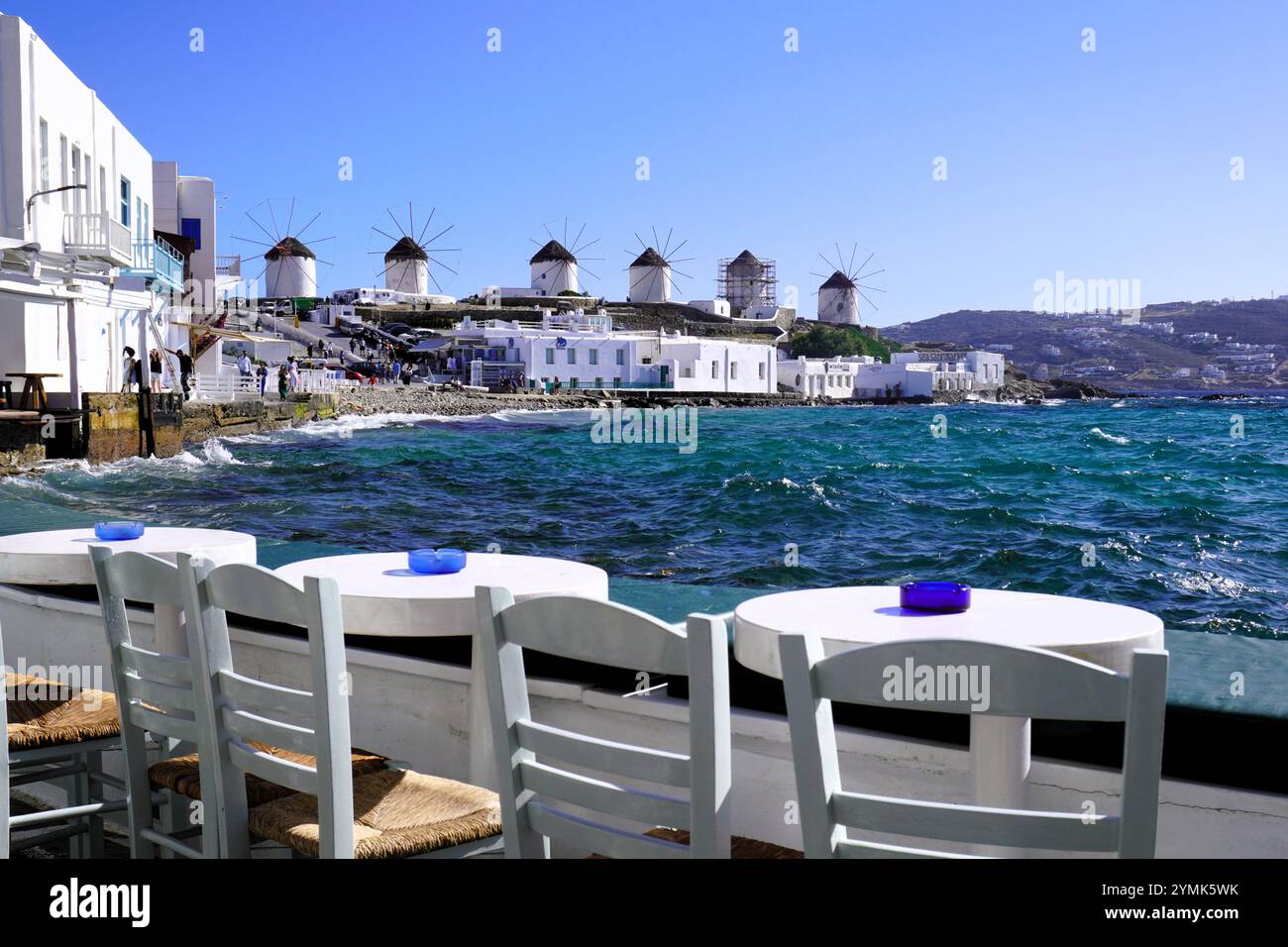 Famous Windmills viewed from a Waterfront Restaurant in Little Venice ...