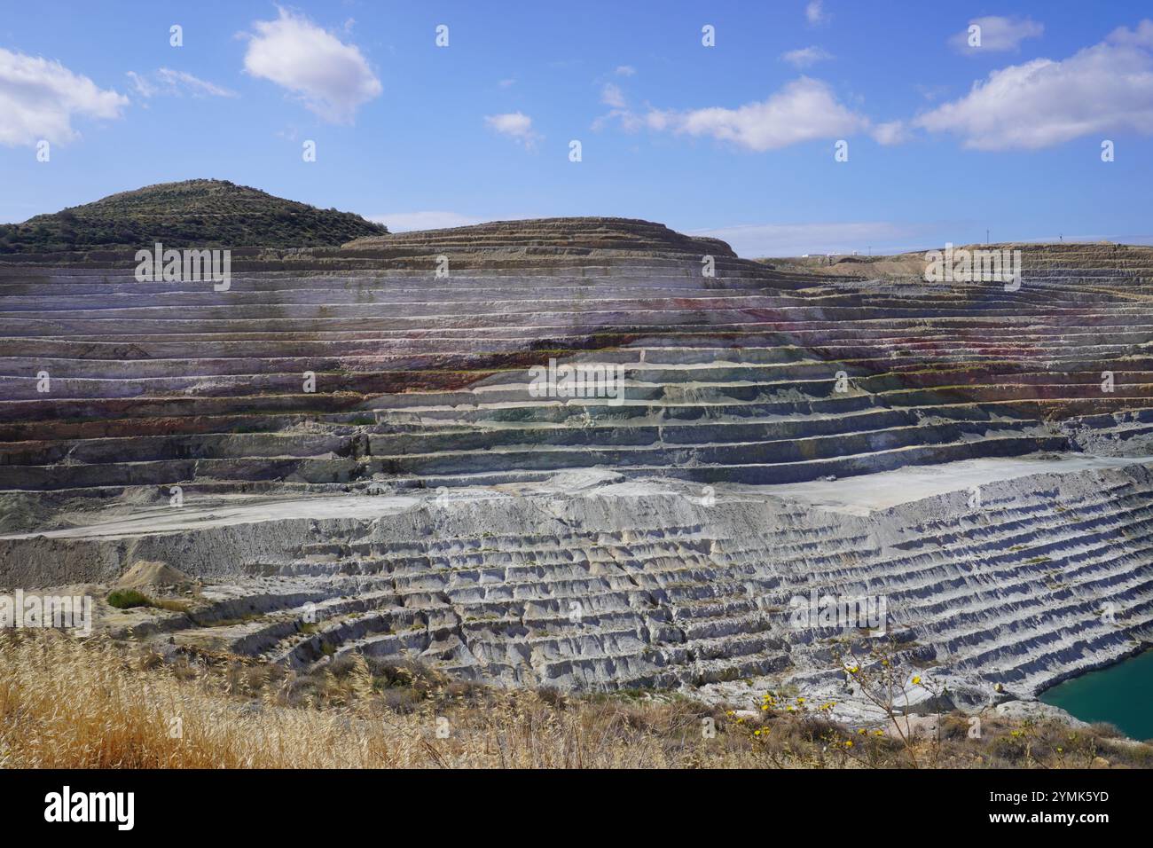 Colourful Layers of Clay at a Bentonite Quarry on Milos, Greece Stock ...