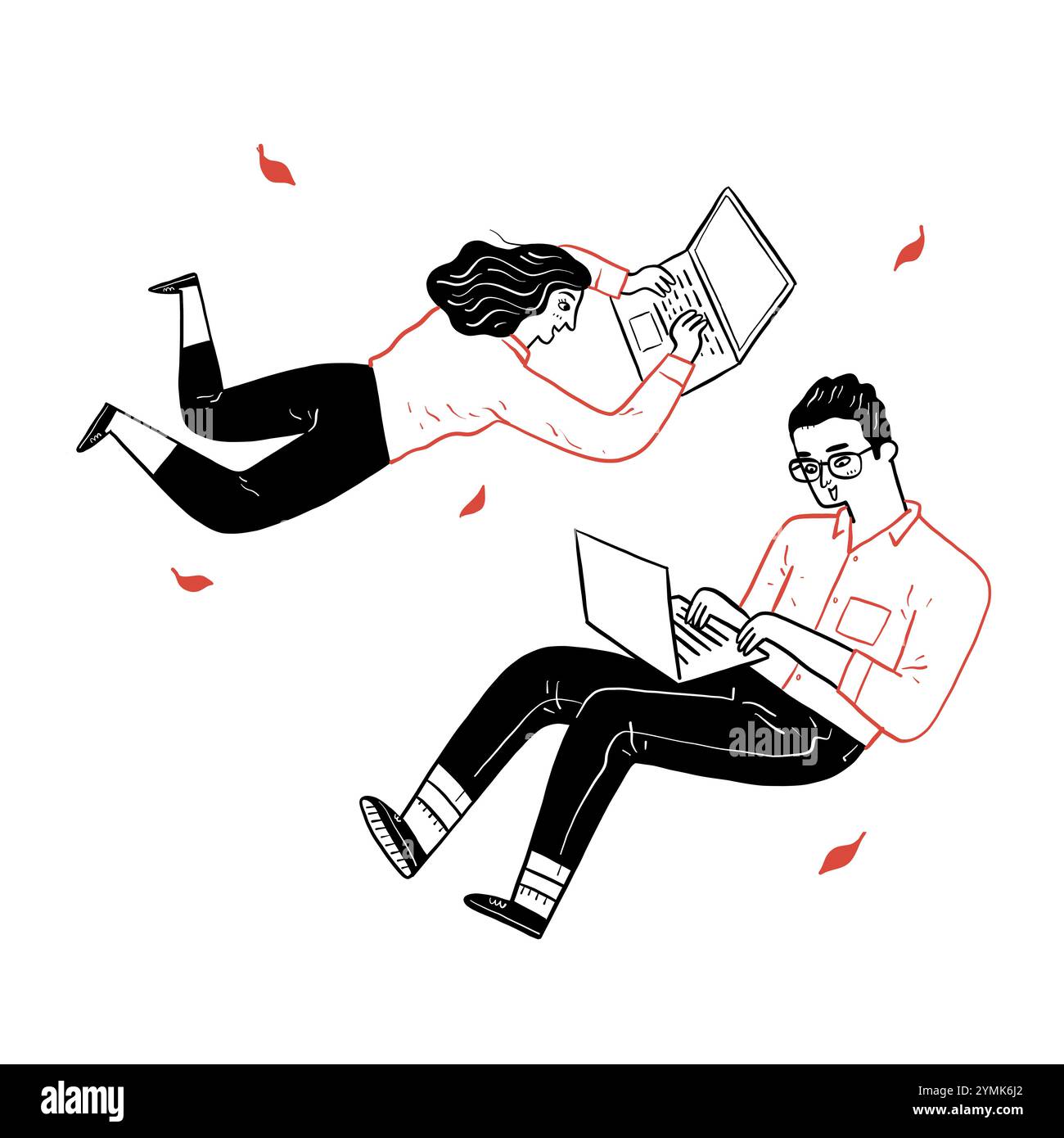 Working on air Stock Vector Images - Alamy