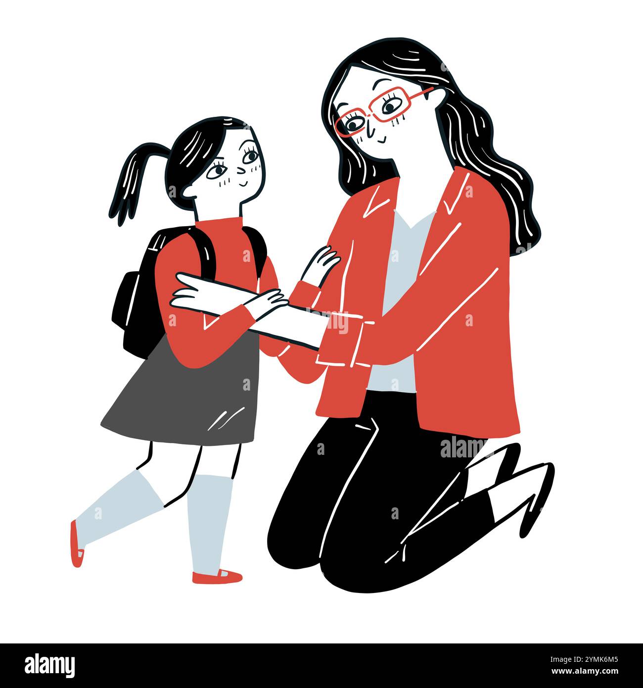 Teaching her daughter Stock Vector Images - Alamy