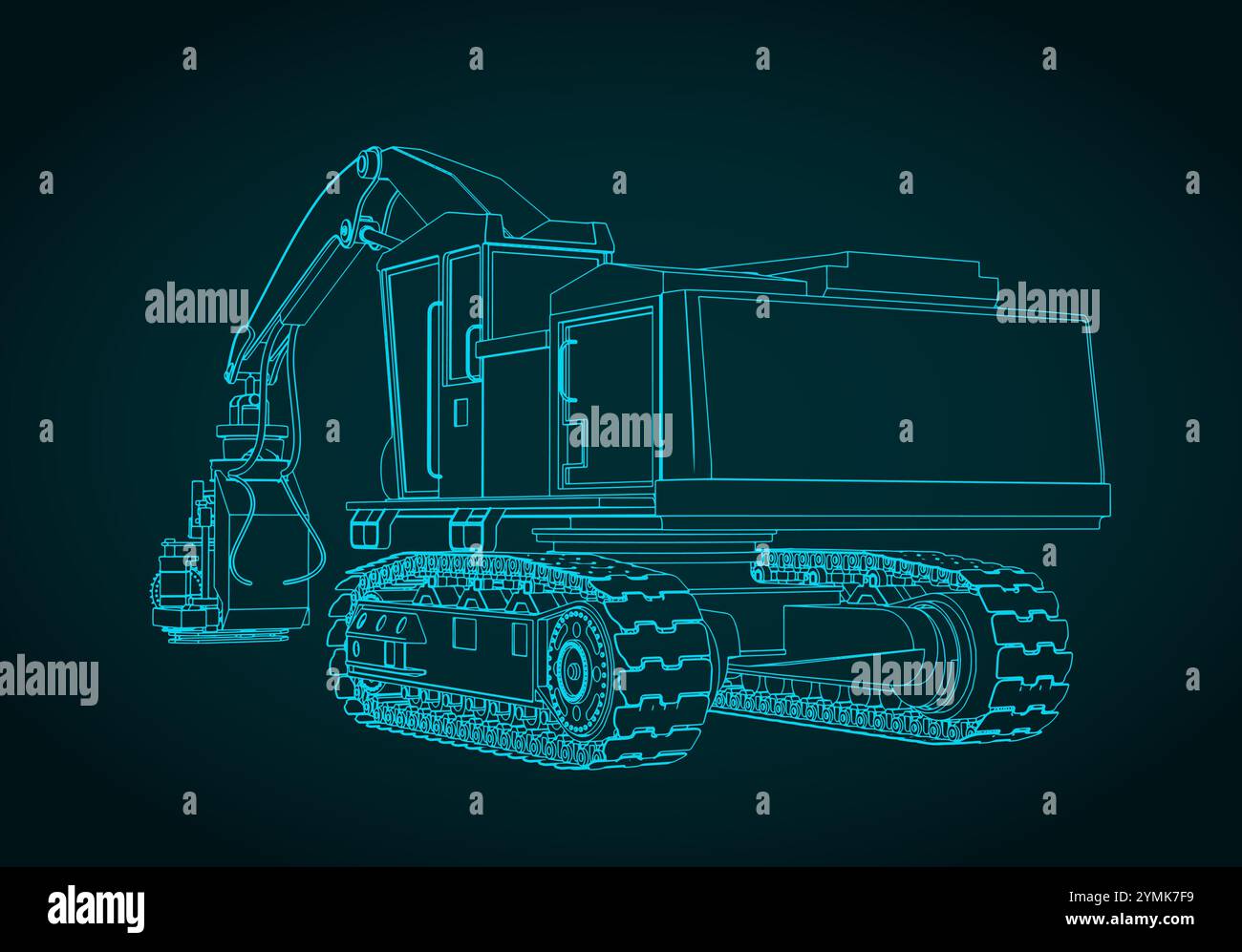 Forestry harvester Stock Vector Images - Alamy