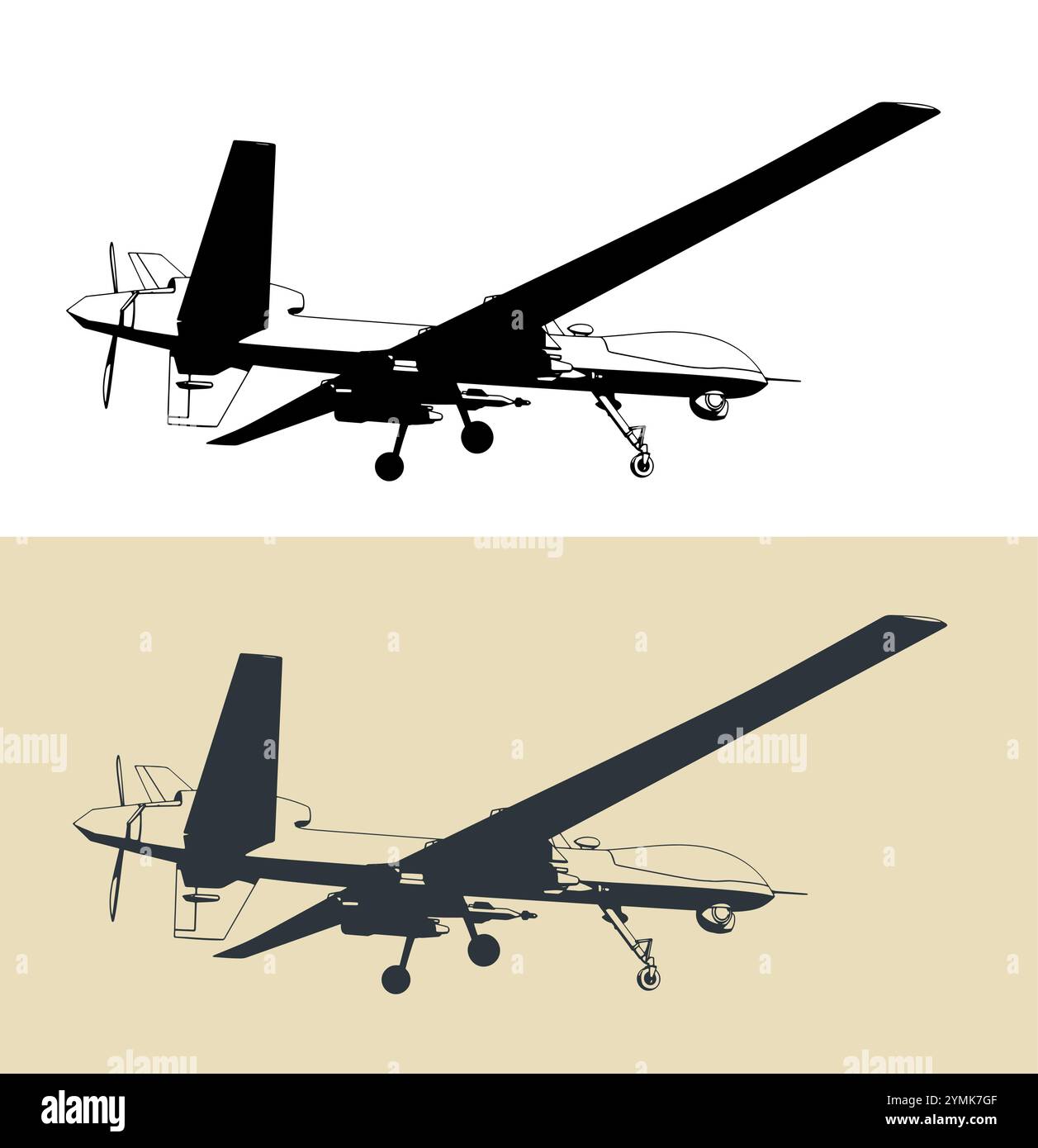 Armed multi-mission, long-endurance, remotely piloted aircraft Stock ...