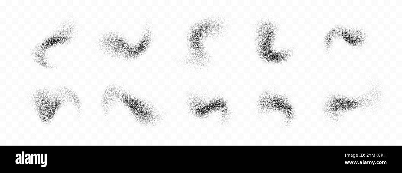 Black powder splashes set. Grunge grain spray texture collection ...