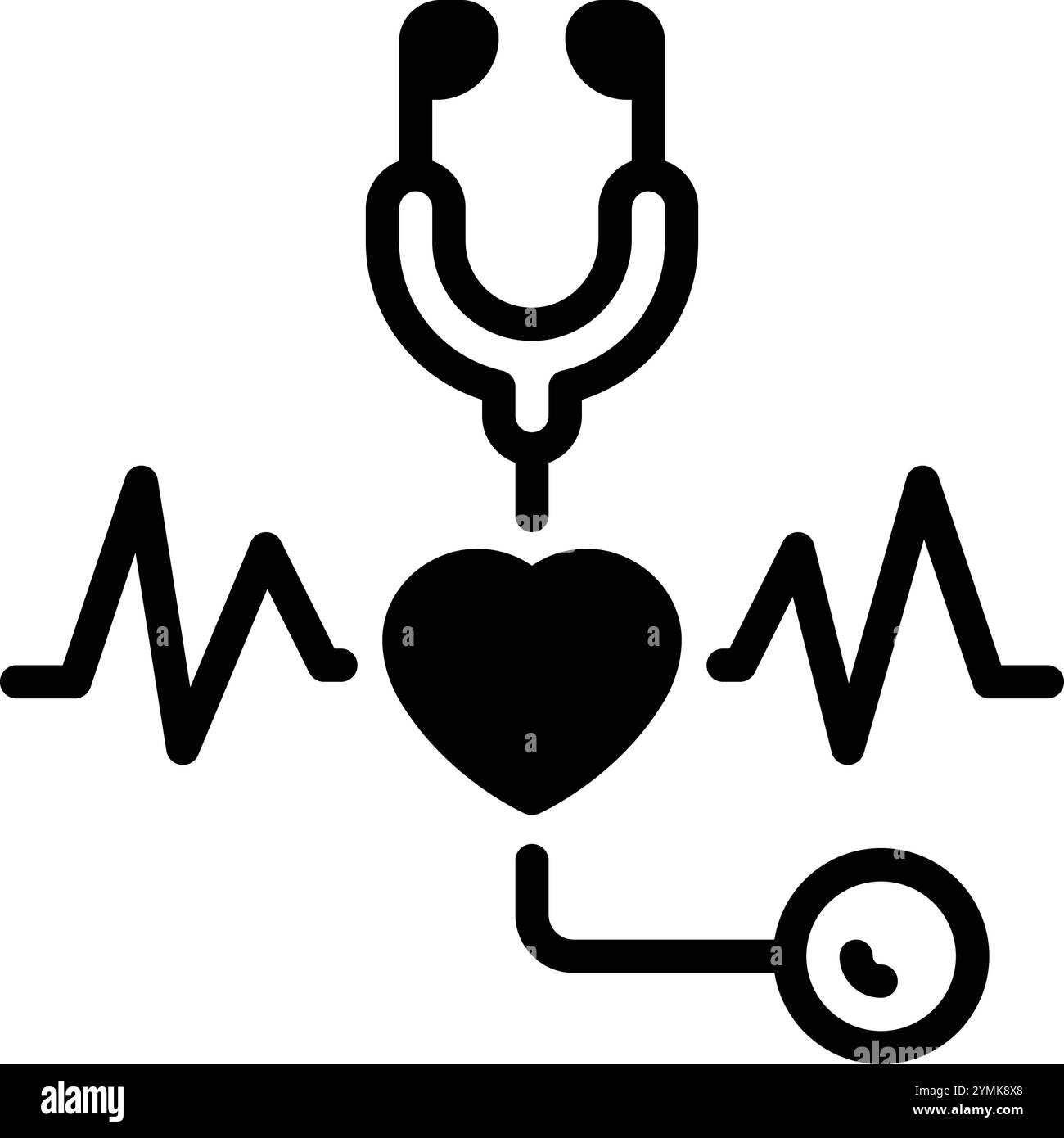Icon for heartbeat, stethoscope Stock Vector Image & Art - Alamy