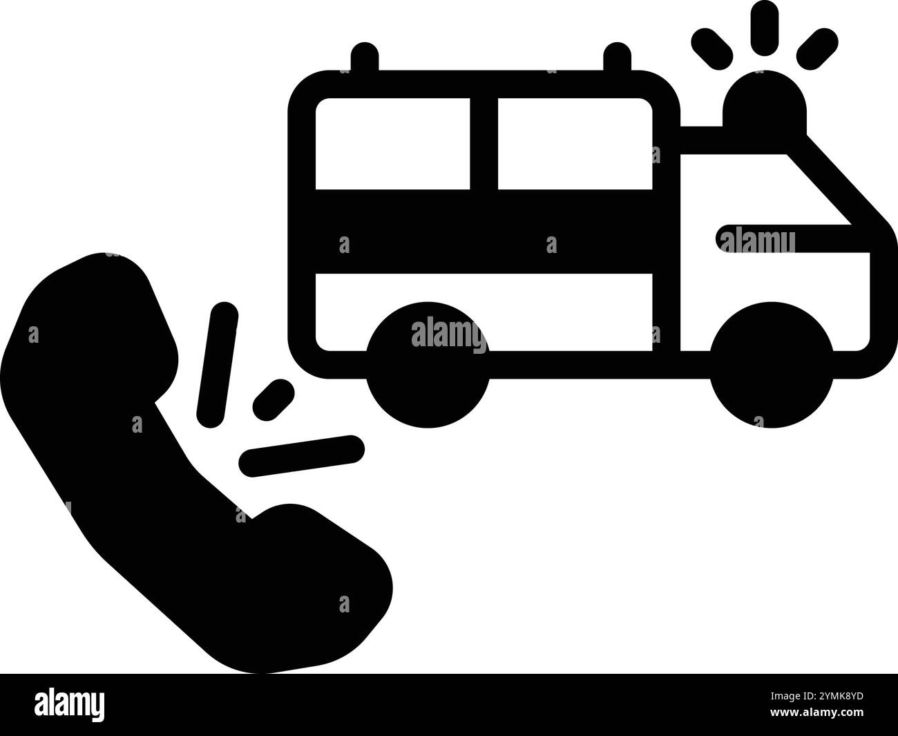 Icon for ambulance call, ambulance Stock Vector Image & Art - Alamy