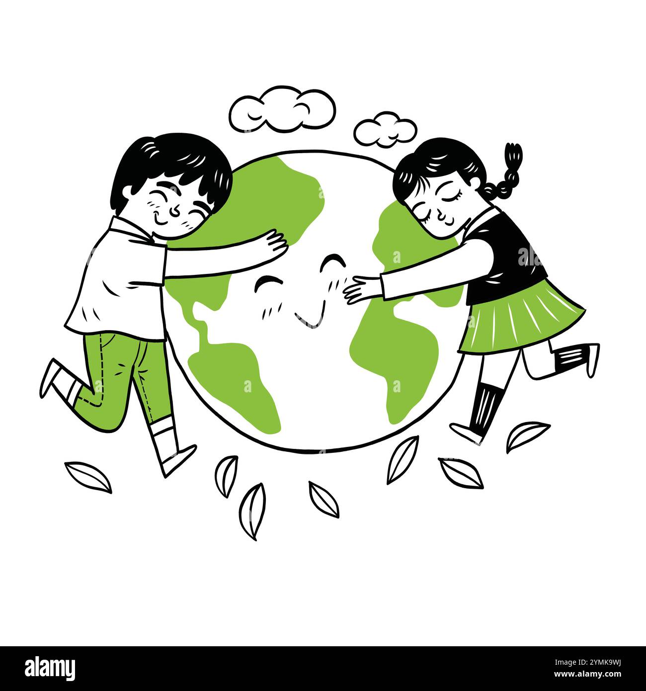 Kids for climate action Stock Vector Images - Alamy