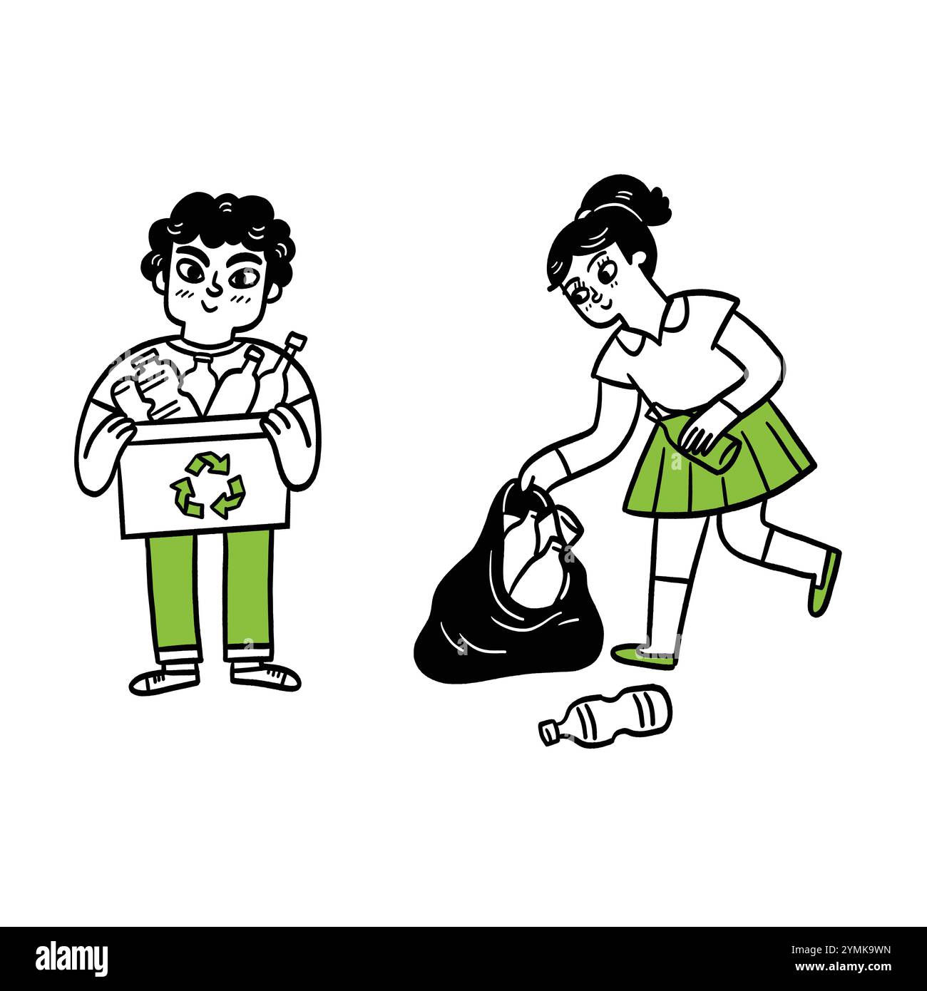 Clearing litter Stock Vector Images - Alamy