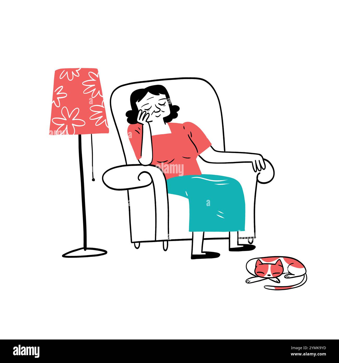 Cat for relaxation Stock Vector Images - Alamy