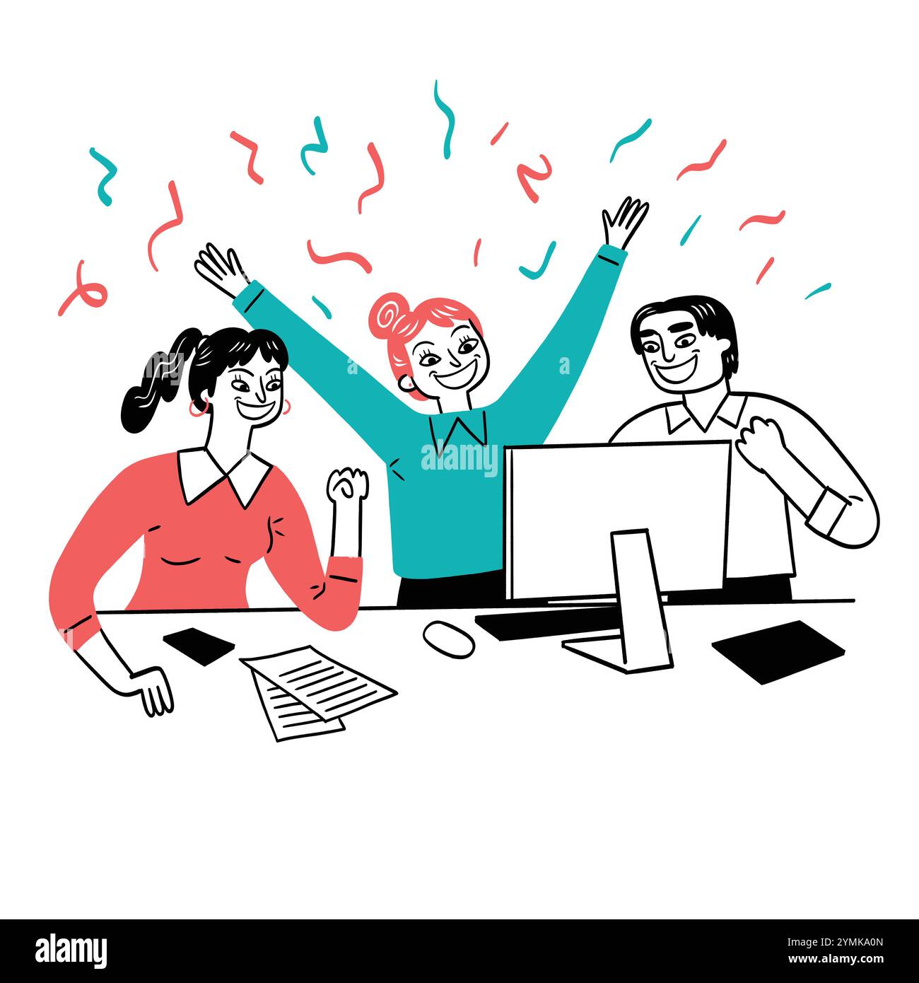 Workplace excited Cut Out Stock Images & Pictures - Alamy