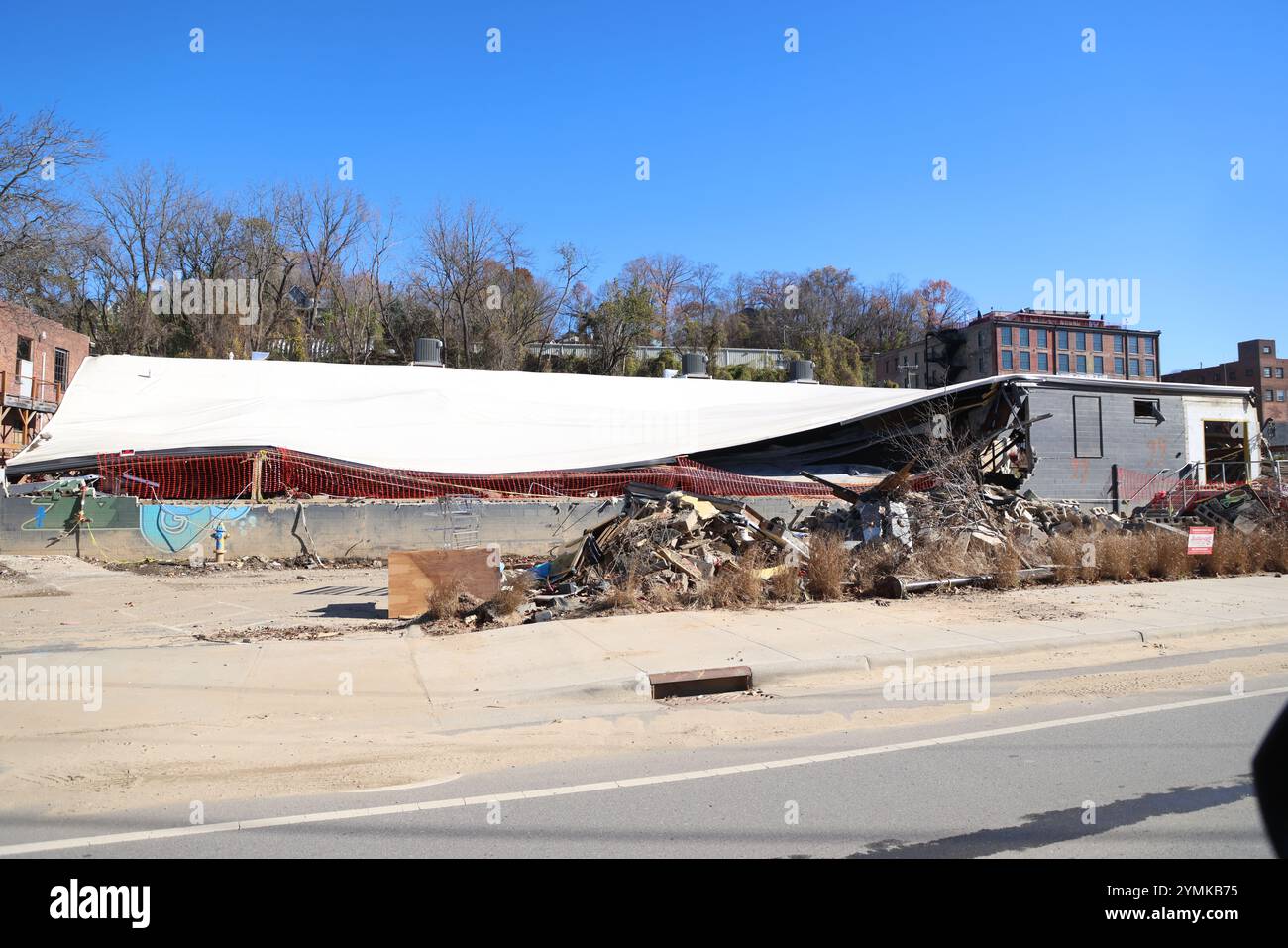 Asheville NC-Nov 21 View of the Storm Damage in Asheville, Biltmore ...