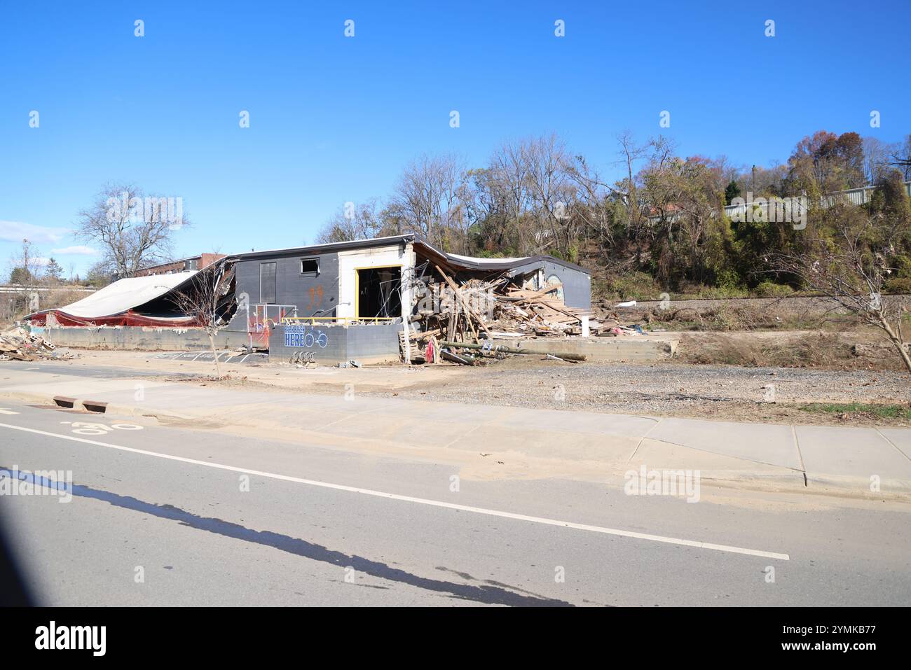 Asheville NC-Nov 21 View of the Storm Damage in Asheville, Biltmore ...